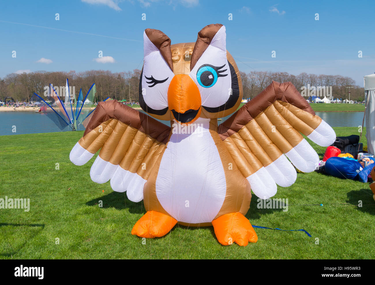 inflatable owl shape on a kite festival Stock Photo - Alamy