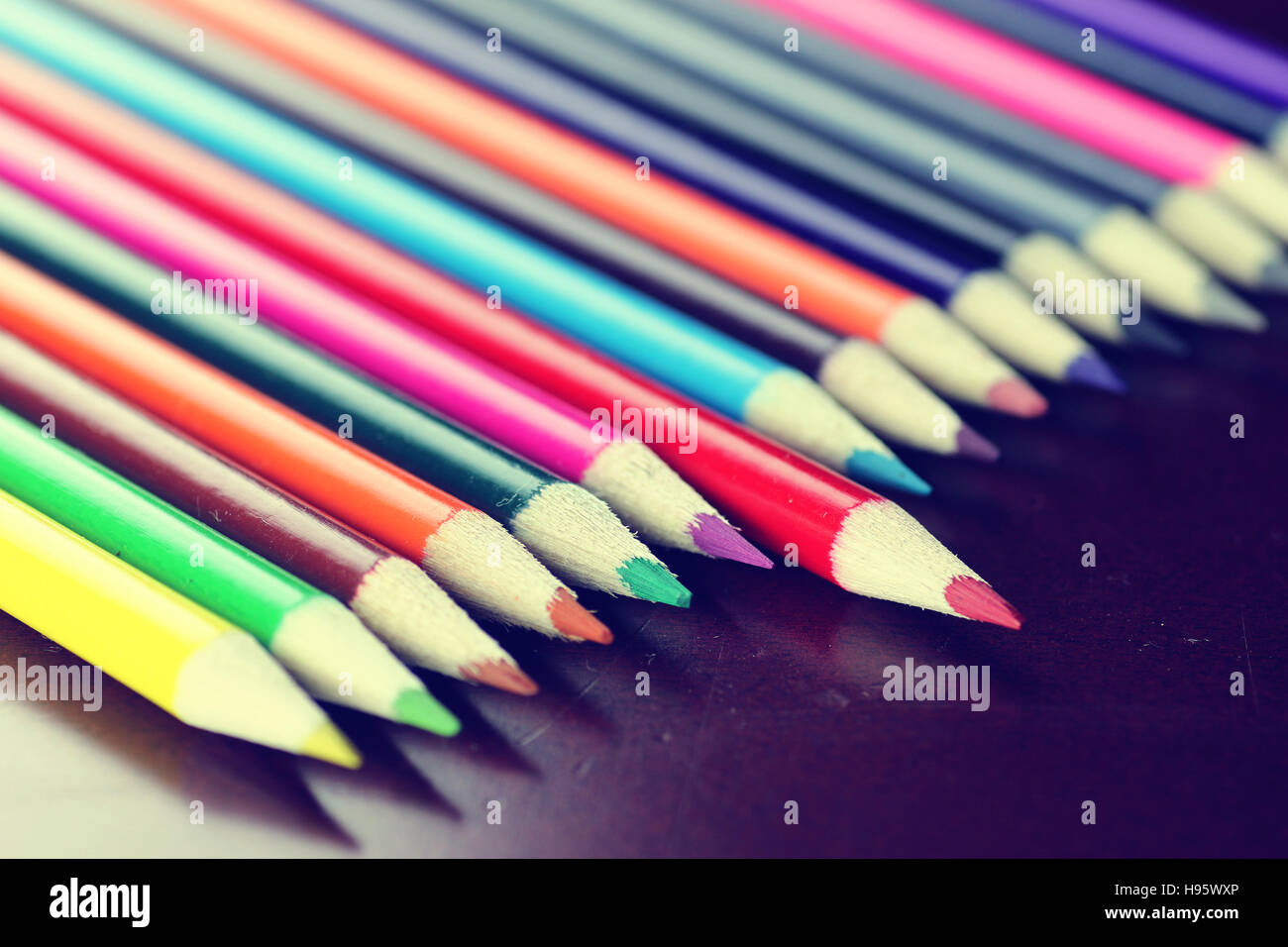 colored pencils o Stock Photo - Alamy