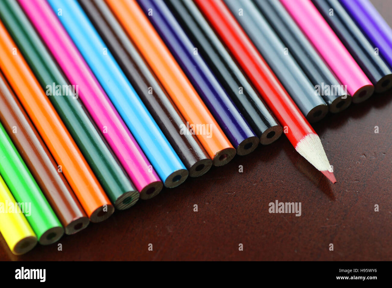 colored pencils o Stock Photo - Alamy