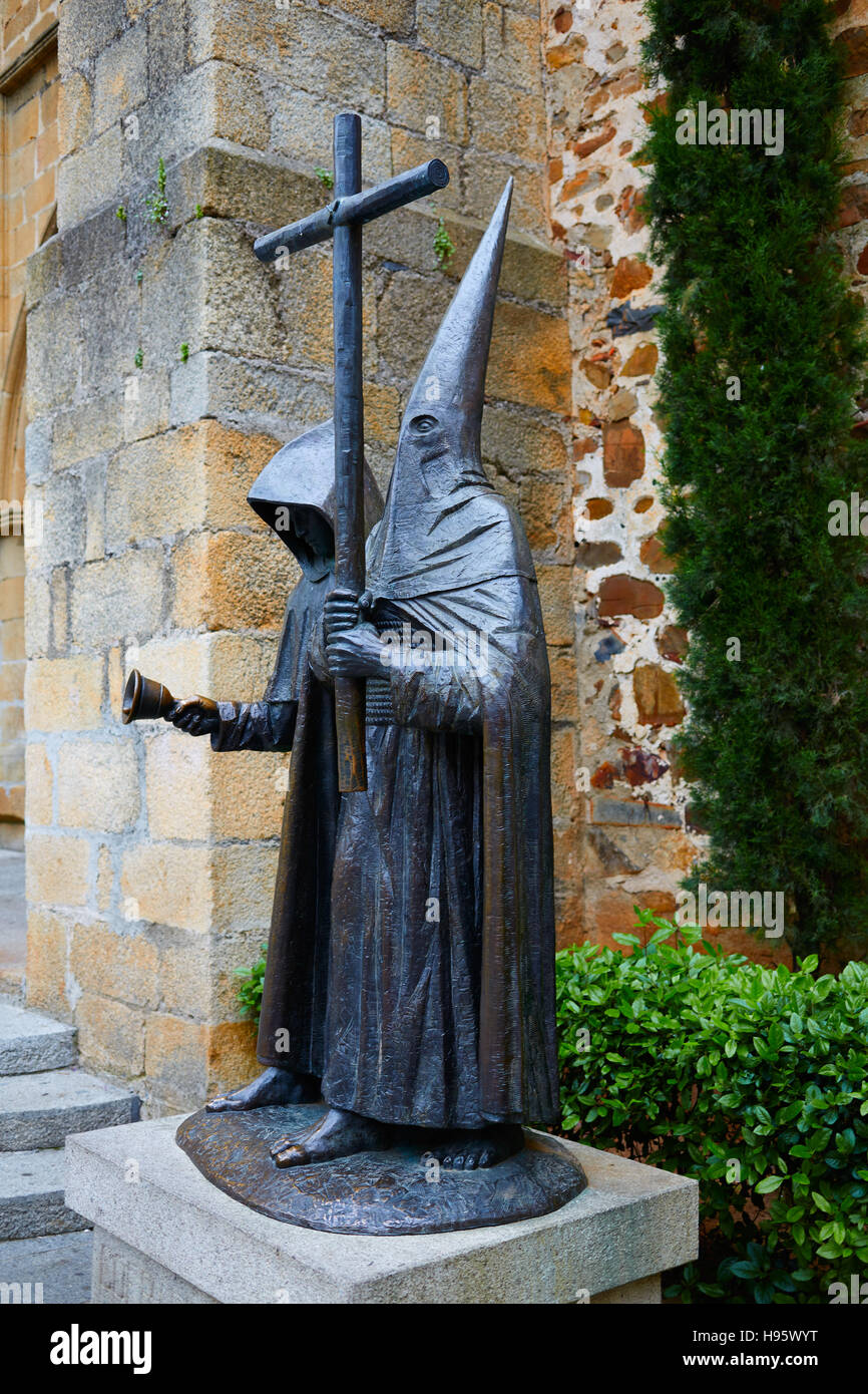 Nazareno sculpture in San Juan square Caceres at Extremadura of spain ...