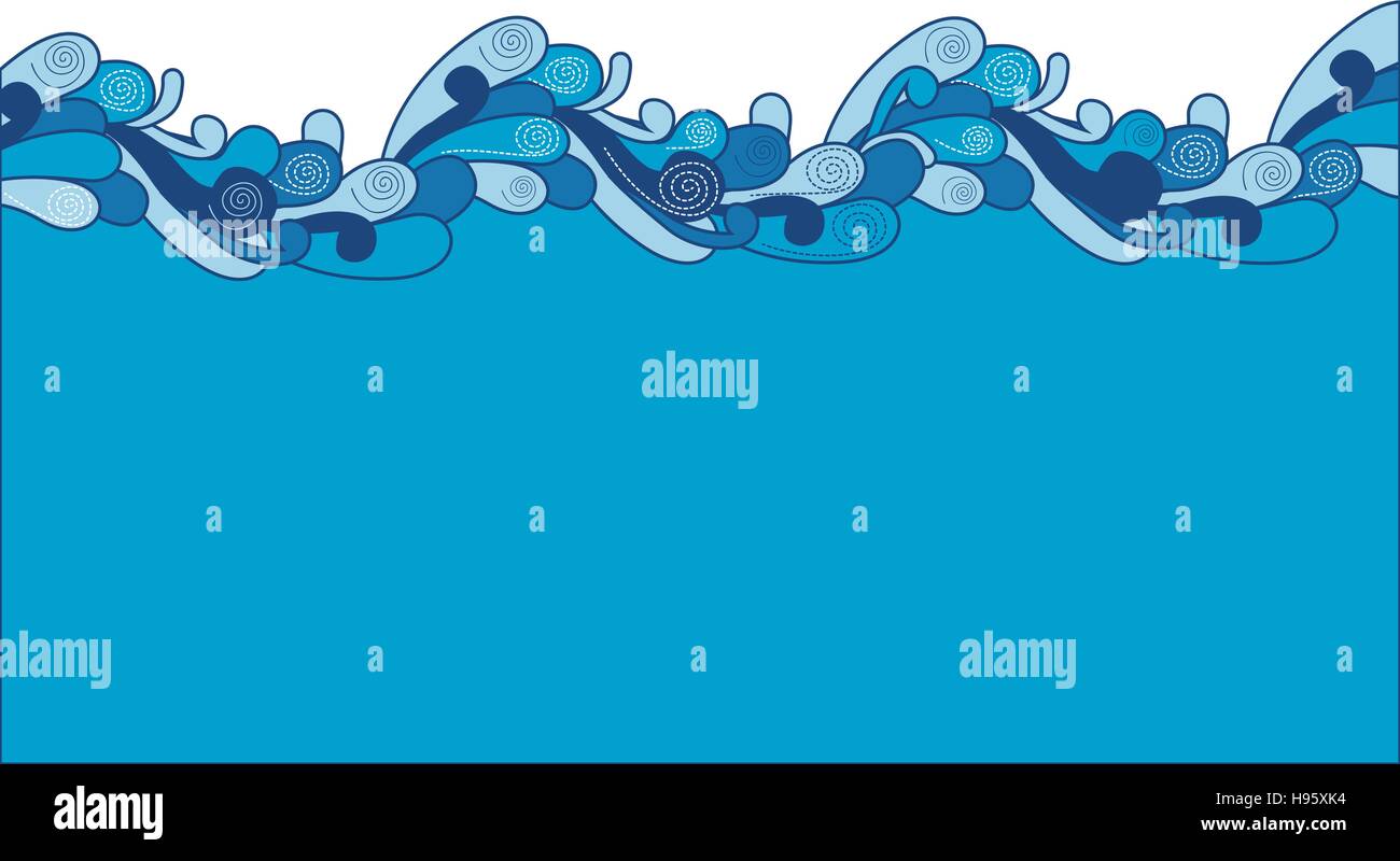 Beautiful turquoise ocean water waves Stock Vector Images - Alamy