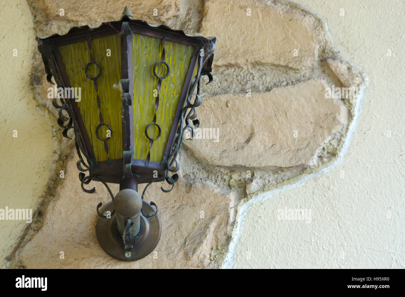a vintage style street light with crown on the top. Beautiful ...