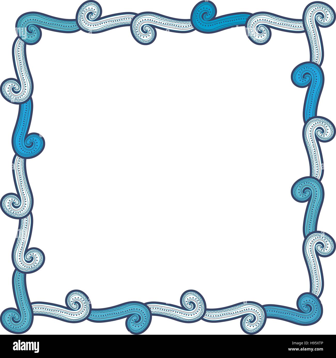 abstract water waves frame icon image vector illustration design Stock ...