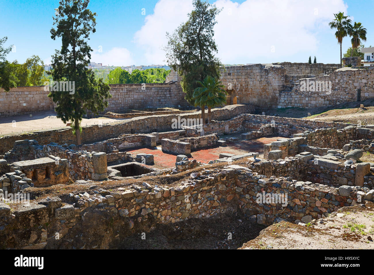 Merida Alcazaba in Spain Badajoz Extremadura by via de la Plata way ...