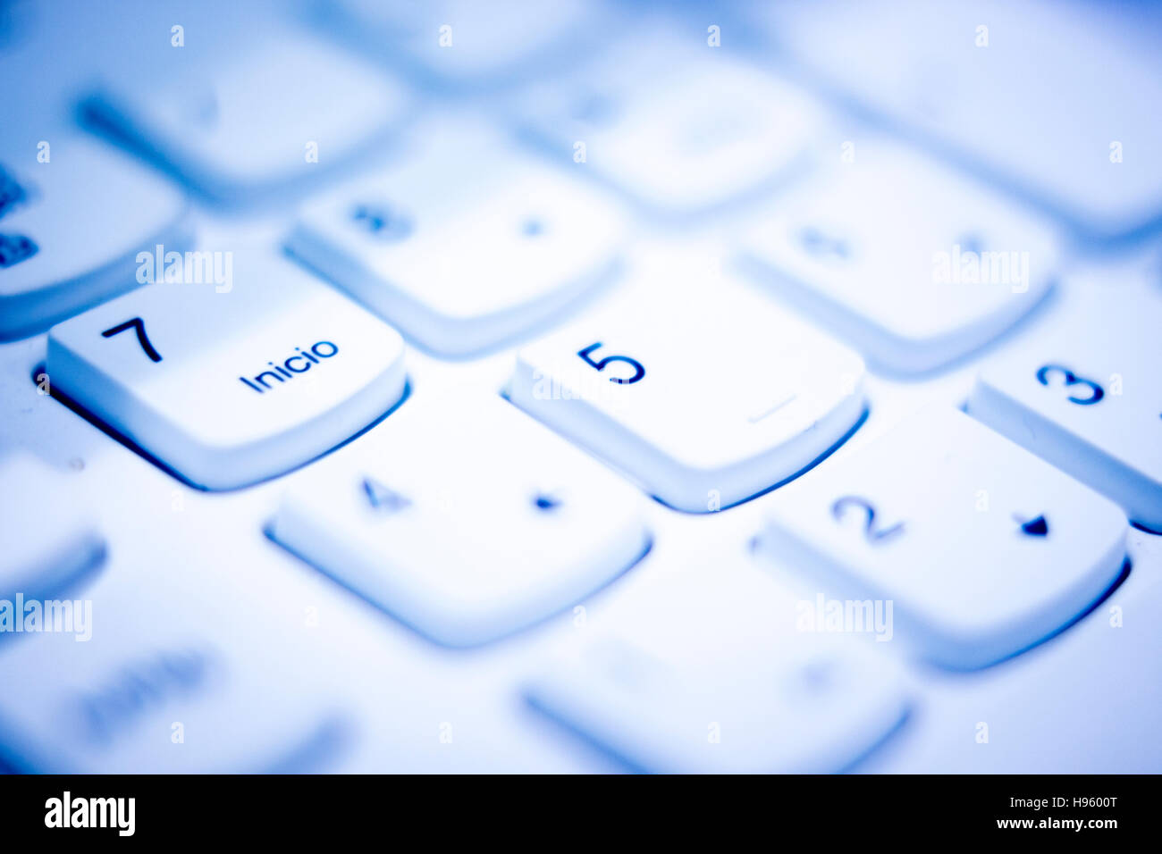 Personal computer pc external keyboad keys in Spanish format keypad ...