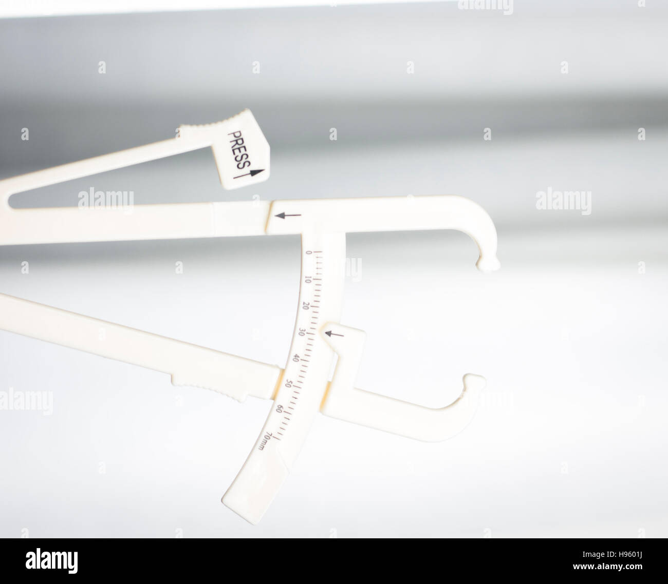 Bodyfat fat calipers used to measure percentage fat in different zones ...