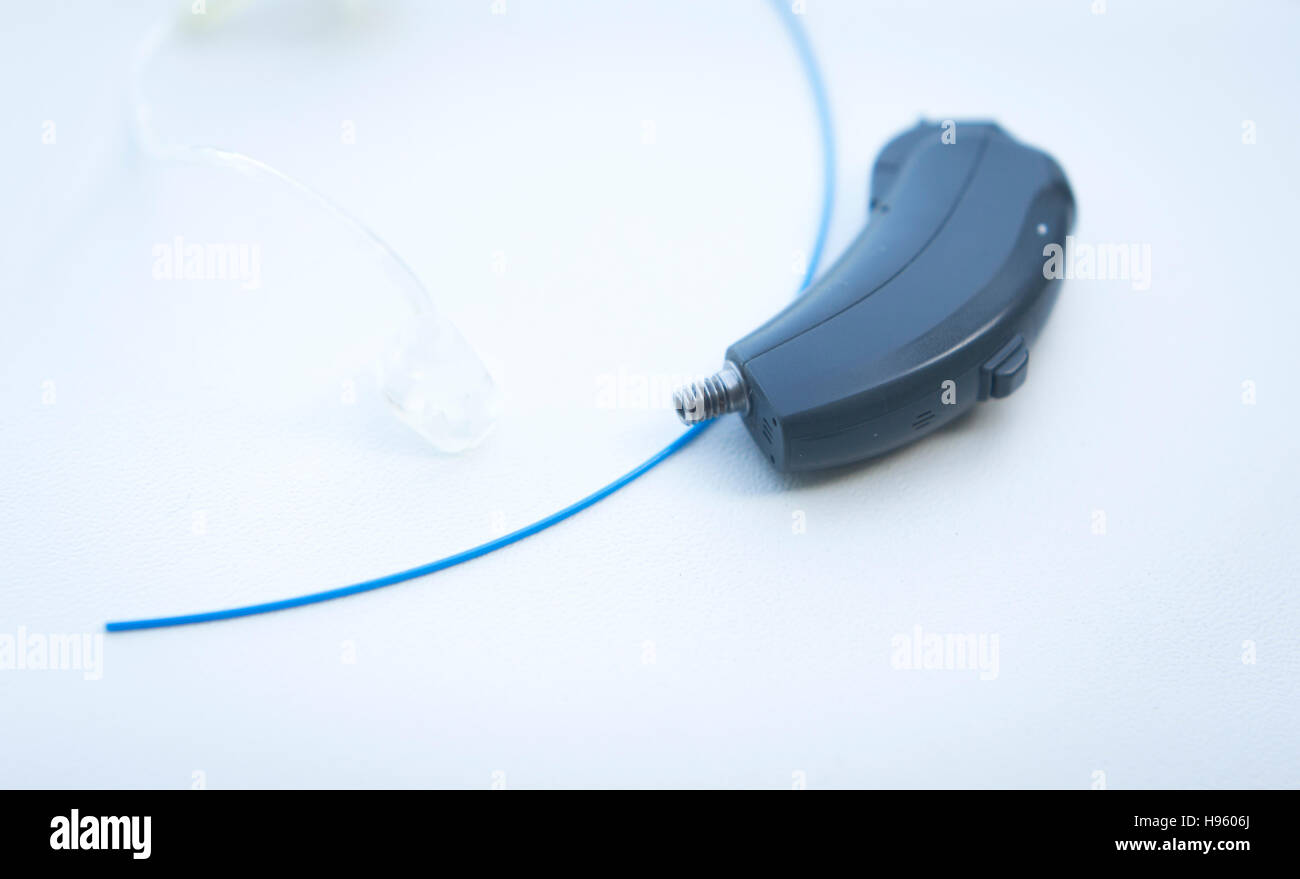 Modern digital hearing aid device for deaf and hard of hearing patients ...