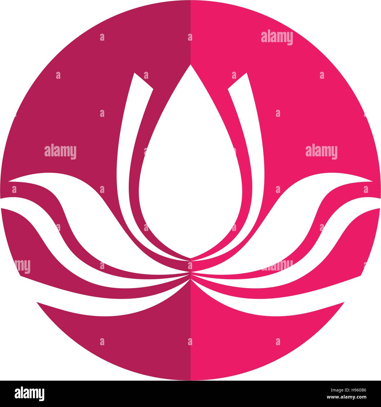 Stylized lotus flower icon vector background Stock Vector Image & Art ...