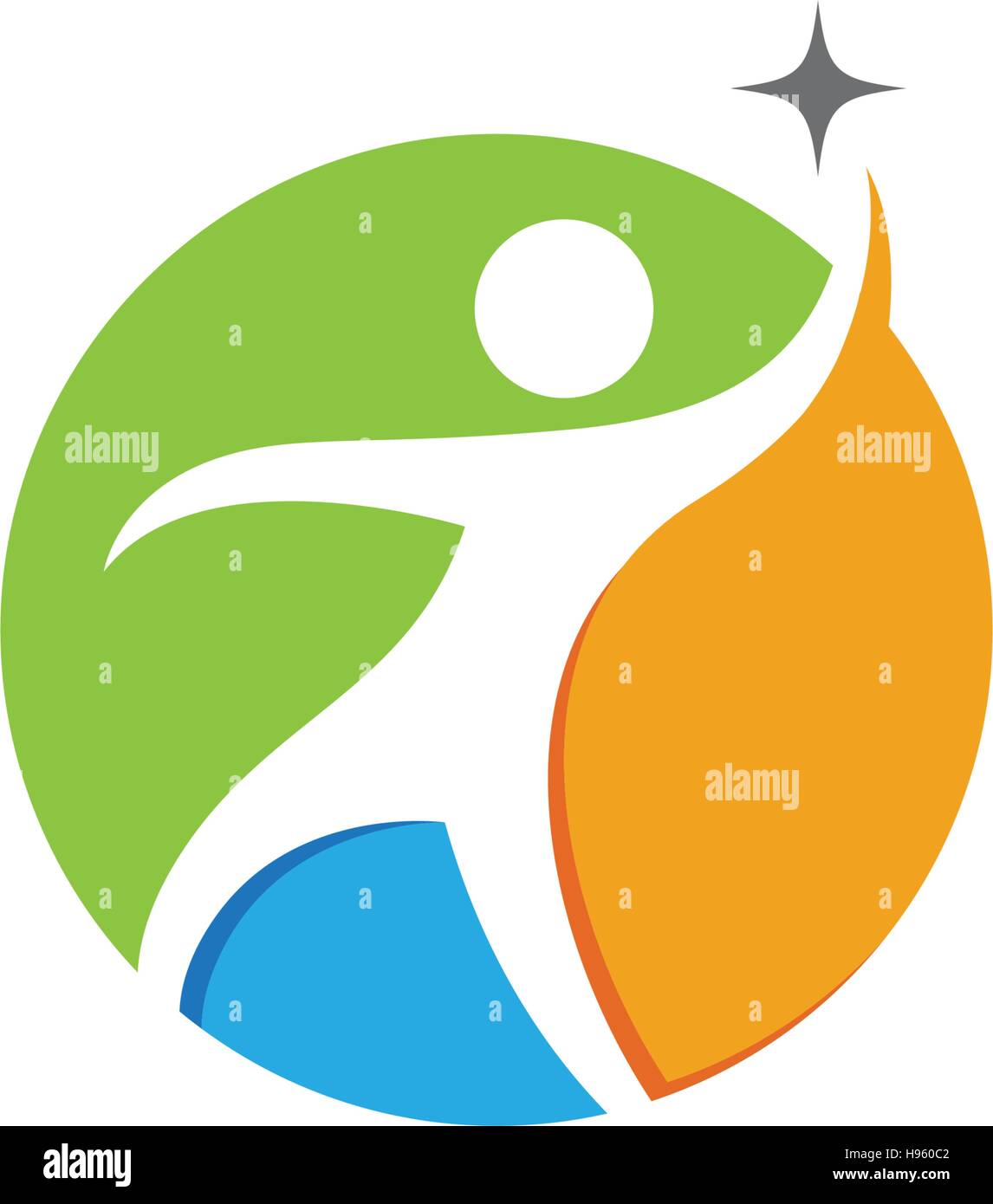 Fun people Healthy Life icon Logo template Stock Vector Image & Art - Alamy