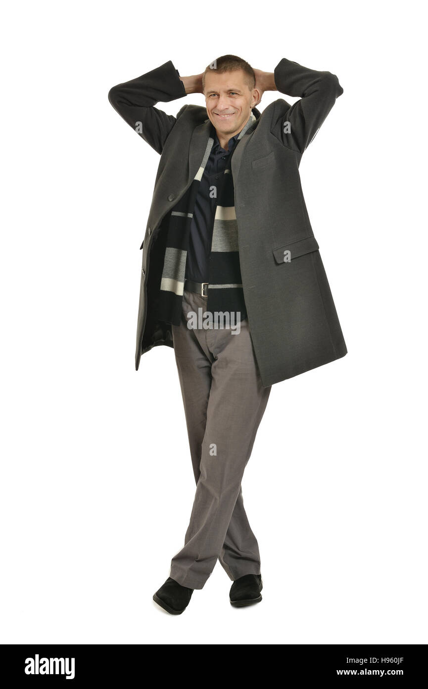 Handsome Man in coat Stock Photo - Alamy