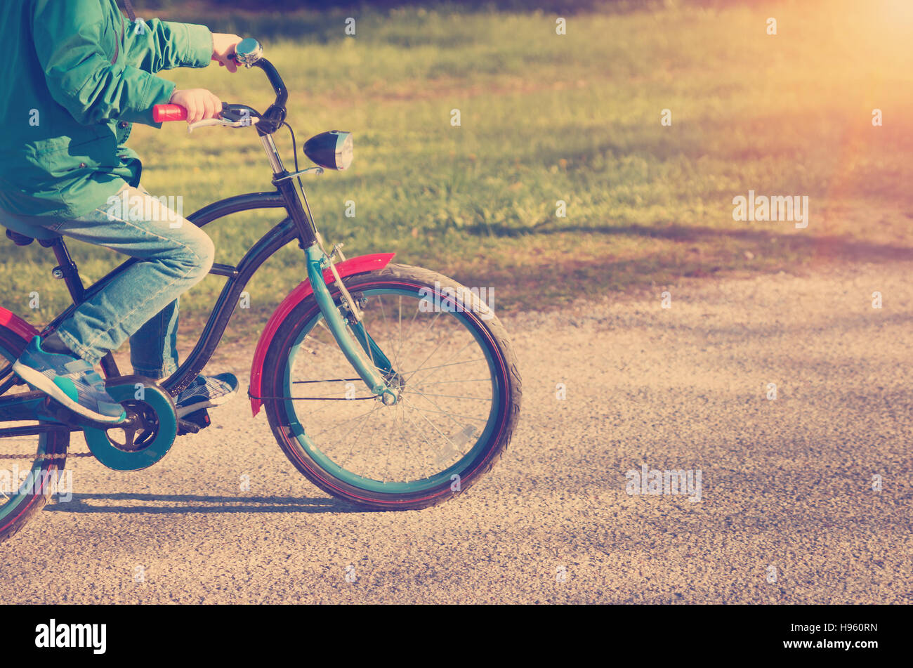 child on a bicycle Stock Photo - Alamy