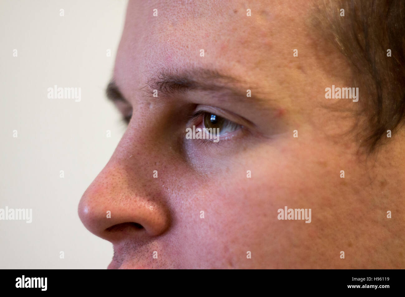 eyes of a young man at close distance Stock Photo - Alamy