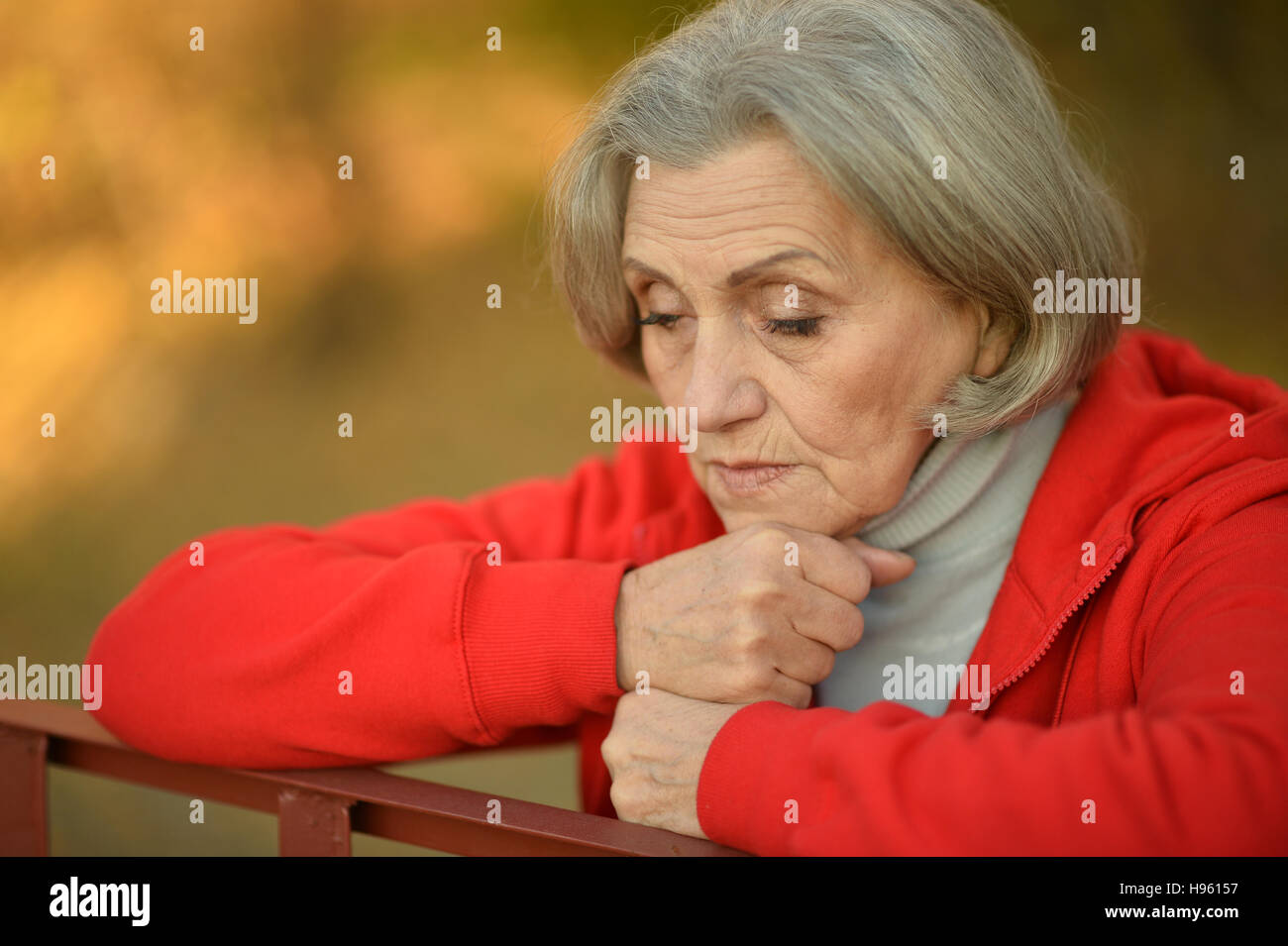 senior sad woman Stock Photo - Alamy