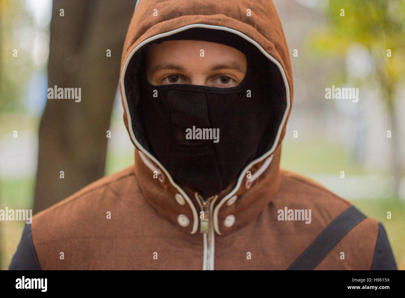 Man Hood Mask High Resolution Stock Photography and Images - Alamy