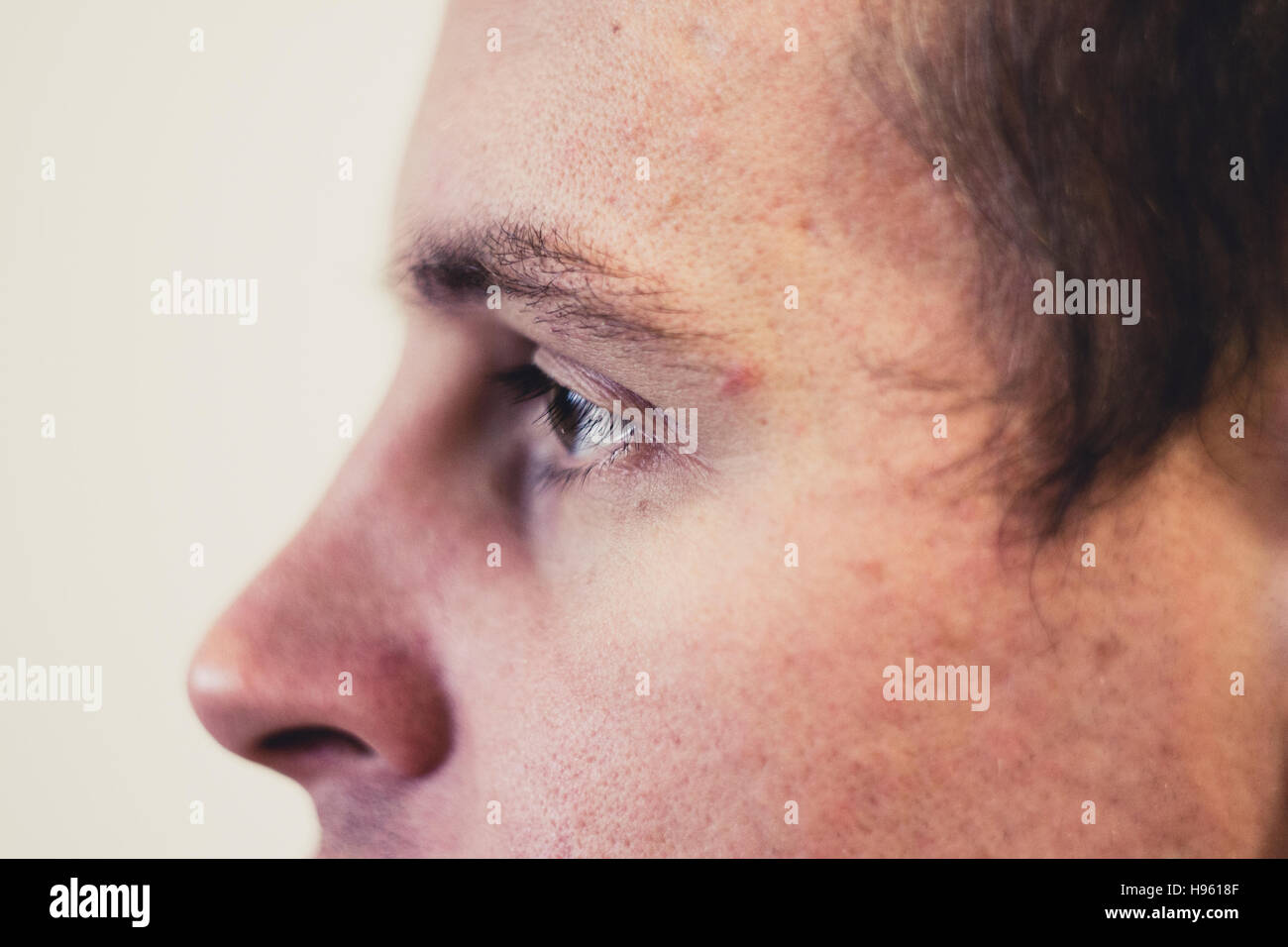 eyes of a young man at close distance Stock Photo - Alamy