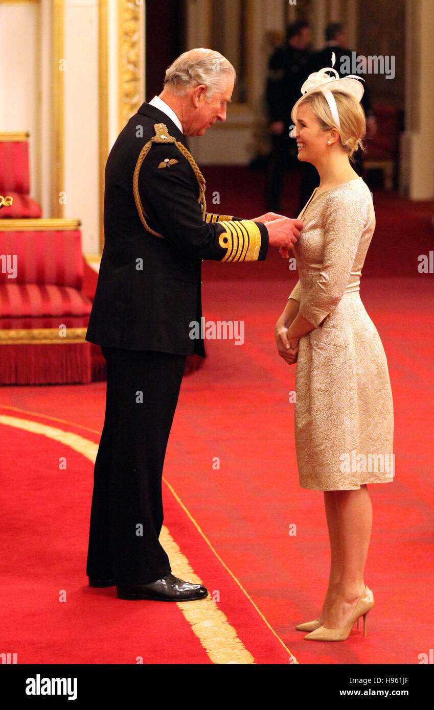 Alison Balsom, from London, is made an OBE by the Prince of Wales ...