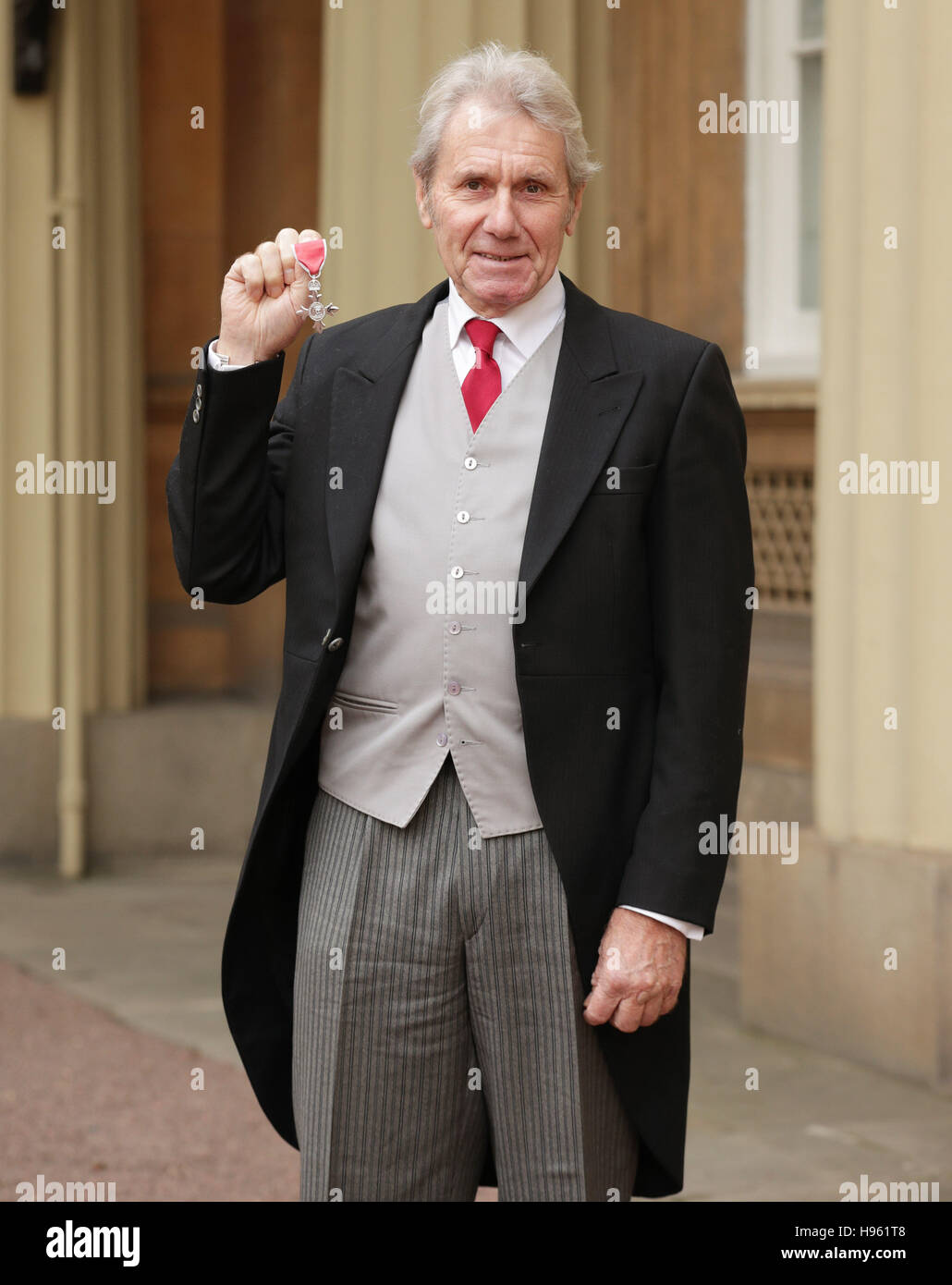 David Mills with his MBE which he received by the Prince of Wales ...