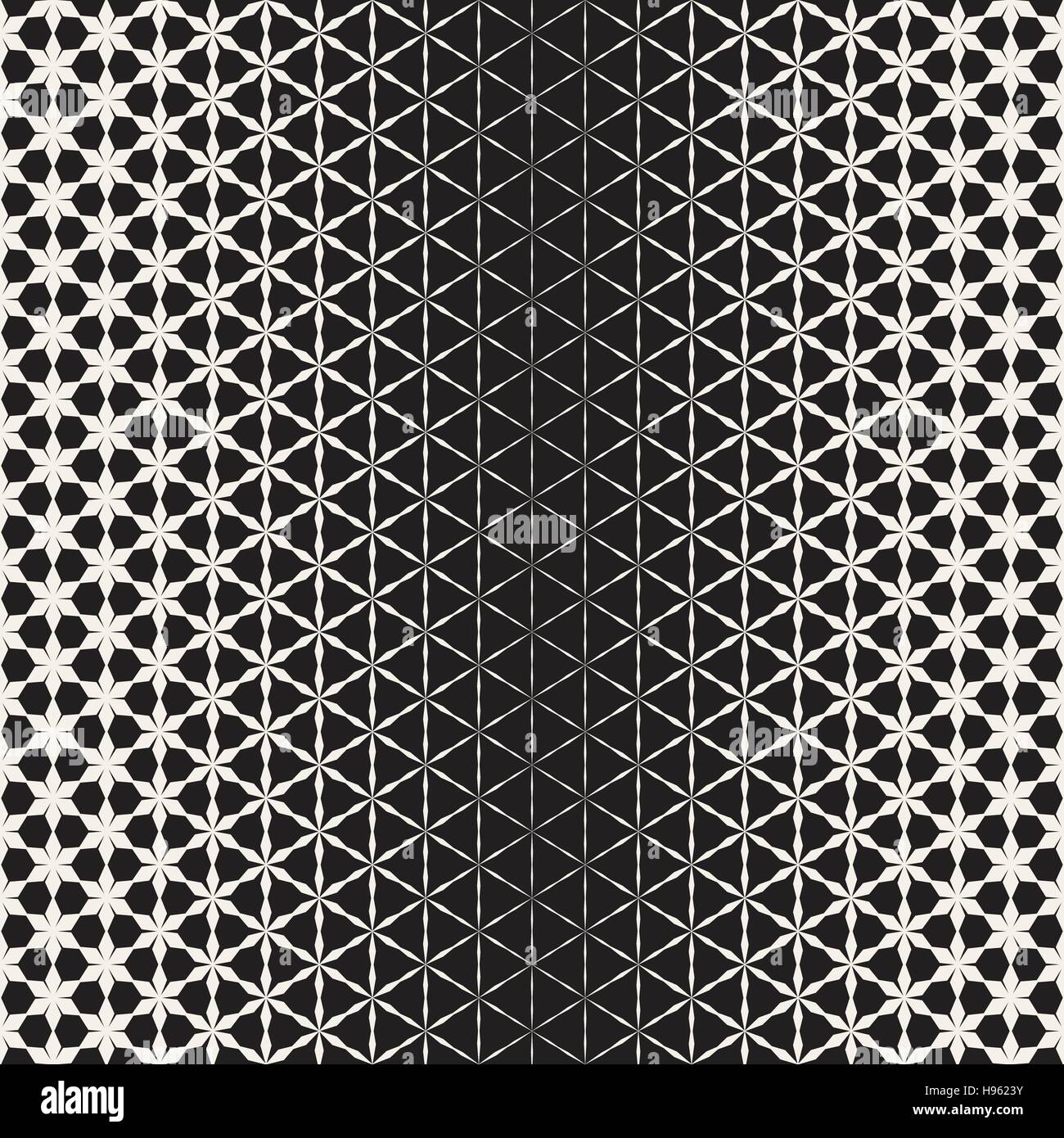 Triangular Star Shapes Halftone Lattice. Abstract Geometric Background ...