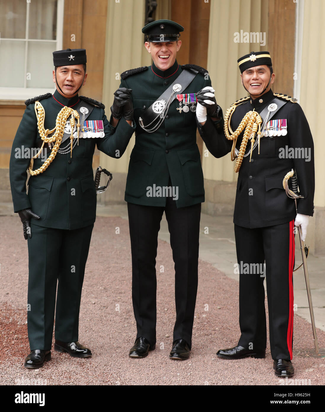 Queen's Gurkha Orderly Officers Captain Lalit Gurung (left) and Captain ...