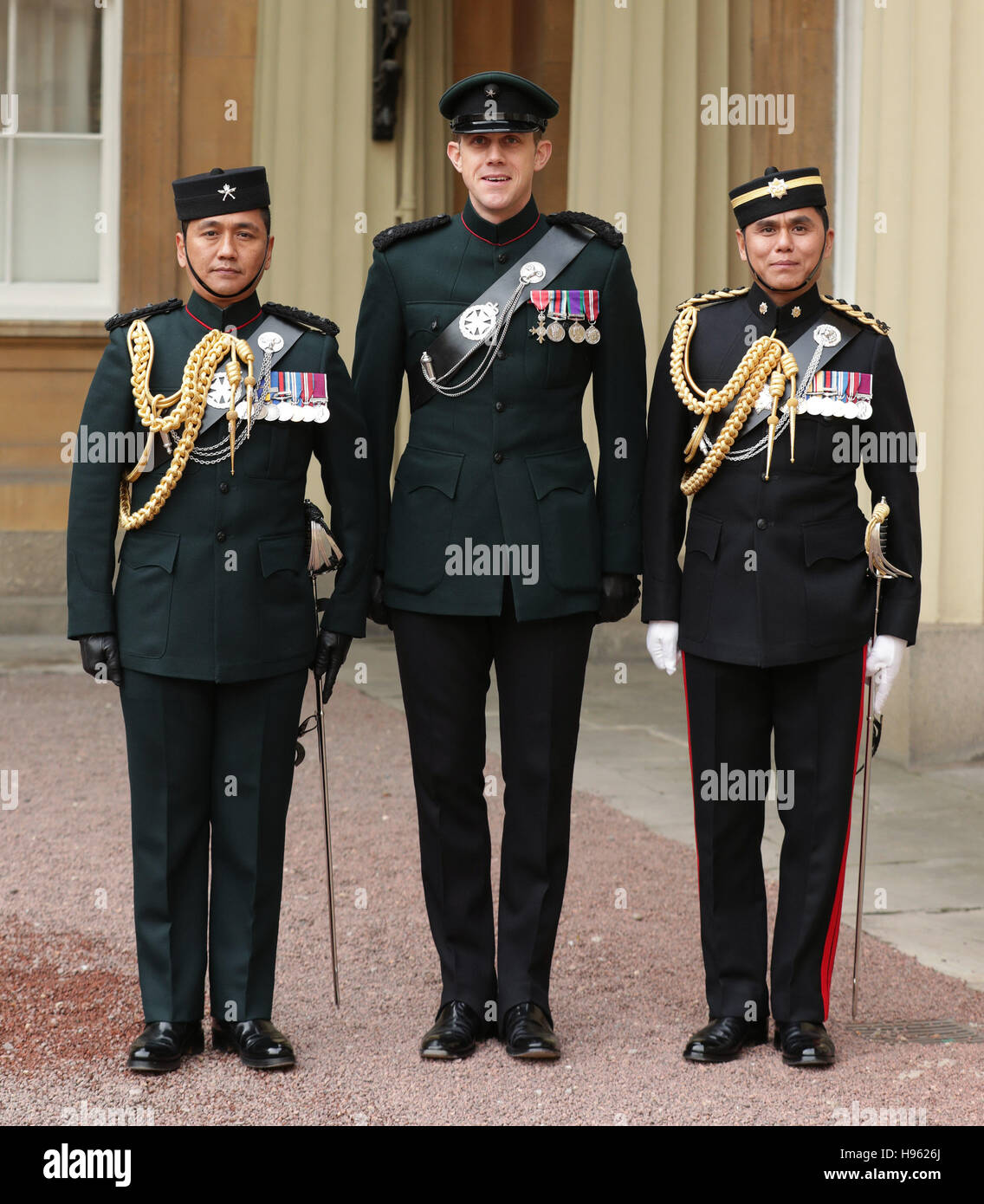 Queen's Gurkha Orderly Officers Captain Lalit Gurung (left) and Captain ...