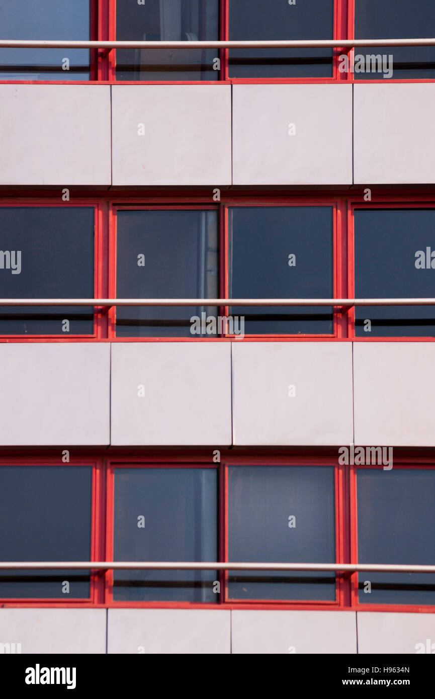 Red framed windows textured background Stock Photo - Alamy