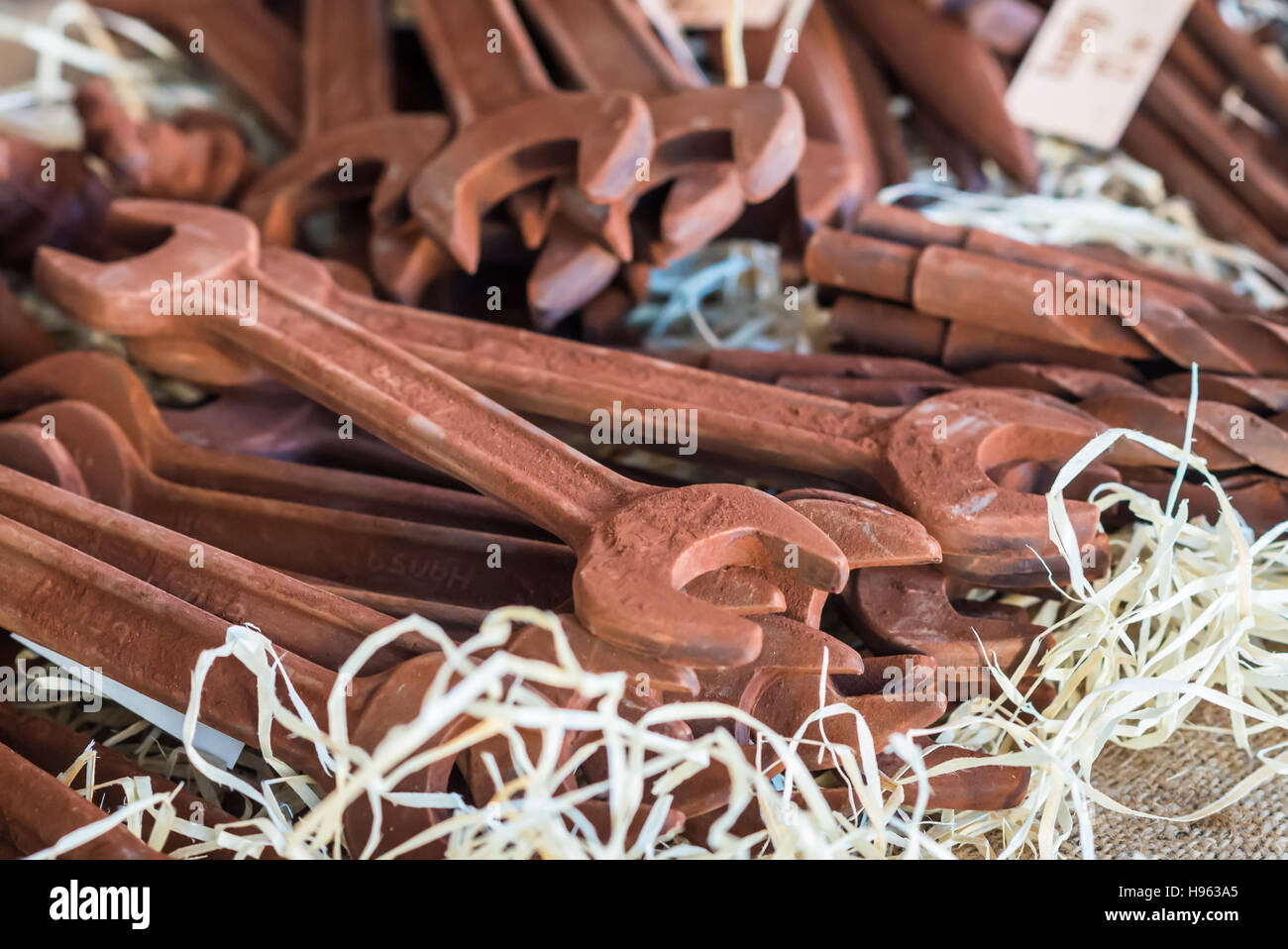 chocolate in the form of a wrench Stock Photo - Alamy