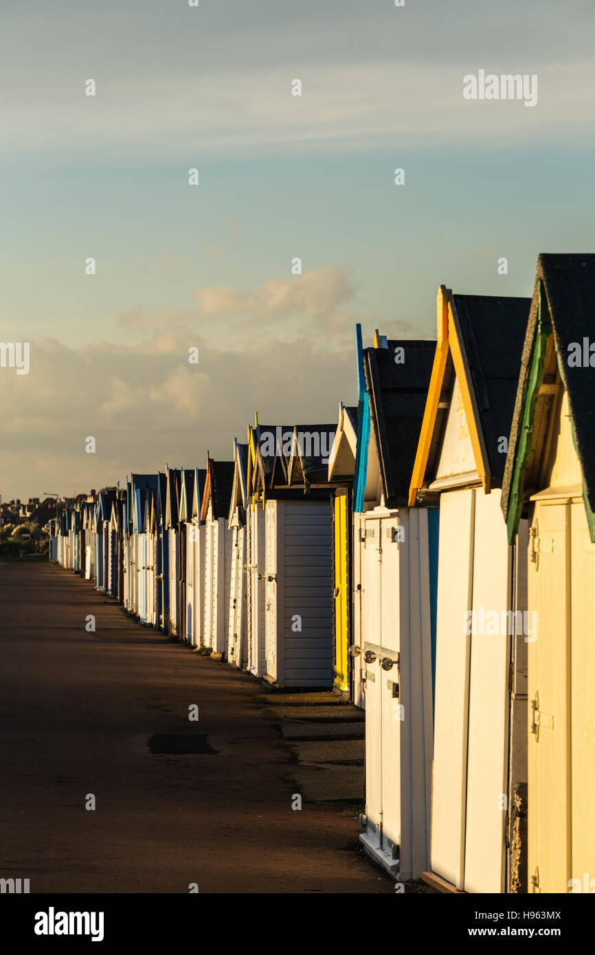 Late Autumn Afternoon at Thorpe Bay looking Towards Southend-on-Sea ...