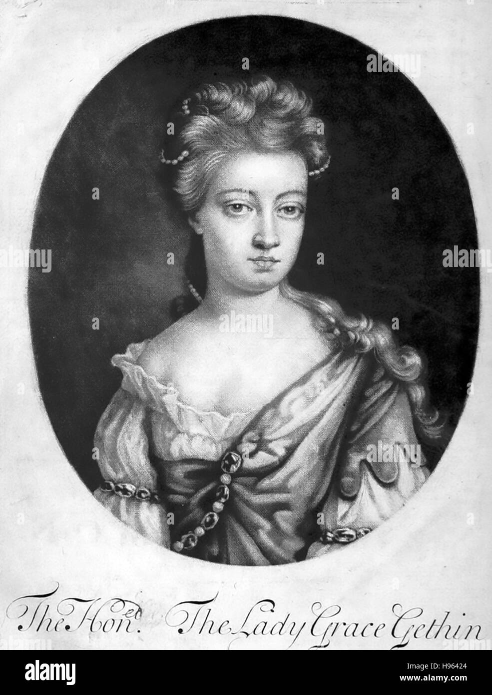 GRACE GETHIN (1644-1731) English religious poet and author Stock Photo ...