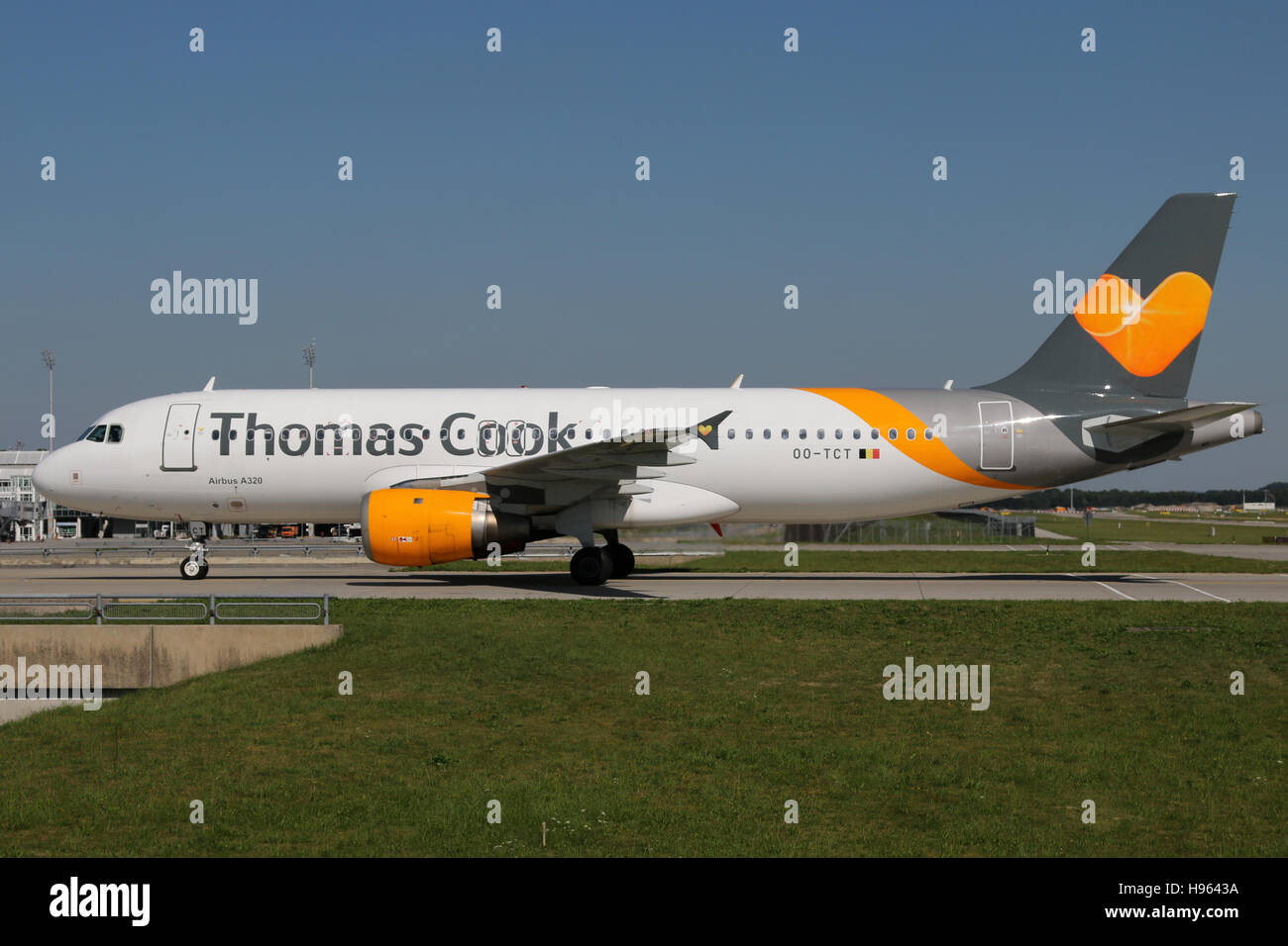 Munich, Germany - August 08, 2016: Thomas Cook, Airbus A320 at Munich ...