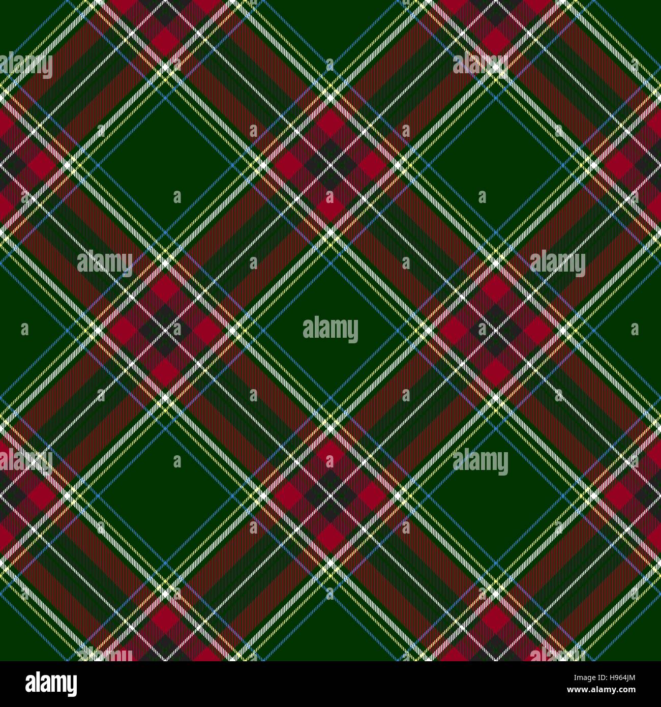 Green red diagonal check plaid seamless pattern Stock Vector Image ...