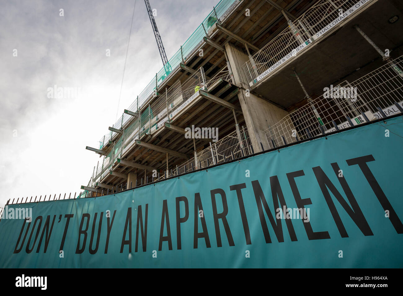 'Don't Buy An Apartment' banner seen near private flats currently under ...