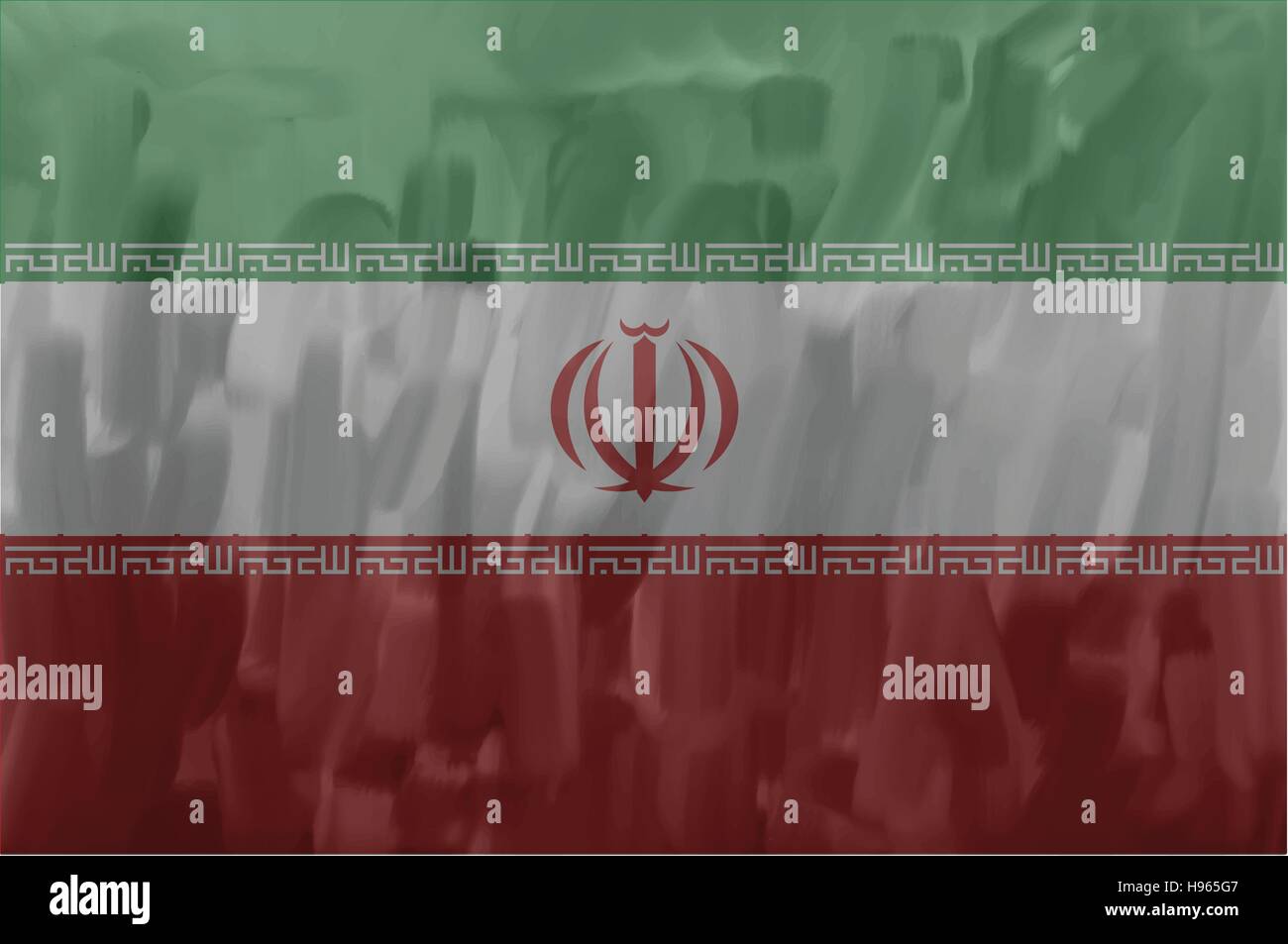 Iran painted / drawn vector flag. Dramatic, unusual look. Vector file ...