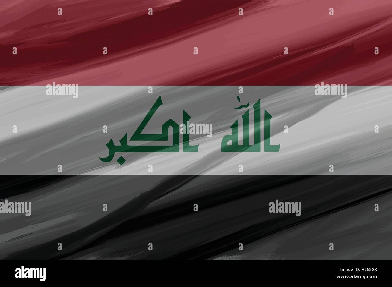 Iraq painted / drawn vector flag. Dramatic, unusual look. Vector file ...