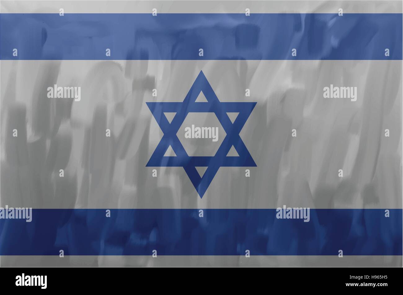 Israel painted / drawn vector flag. Dramatic, unusual look. Vector file ...