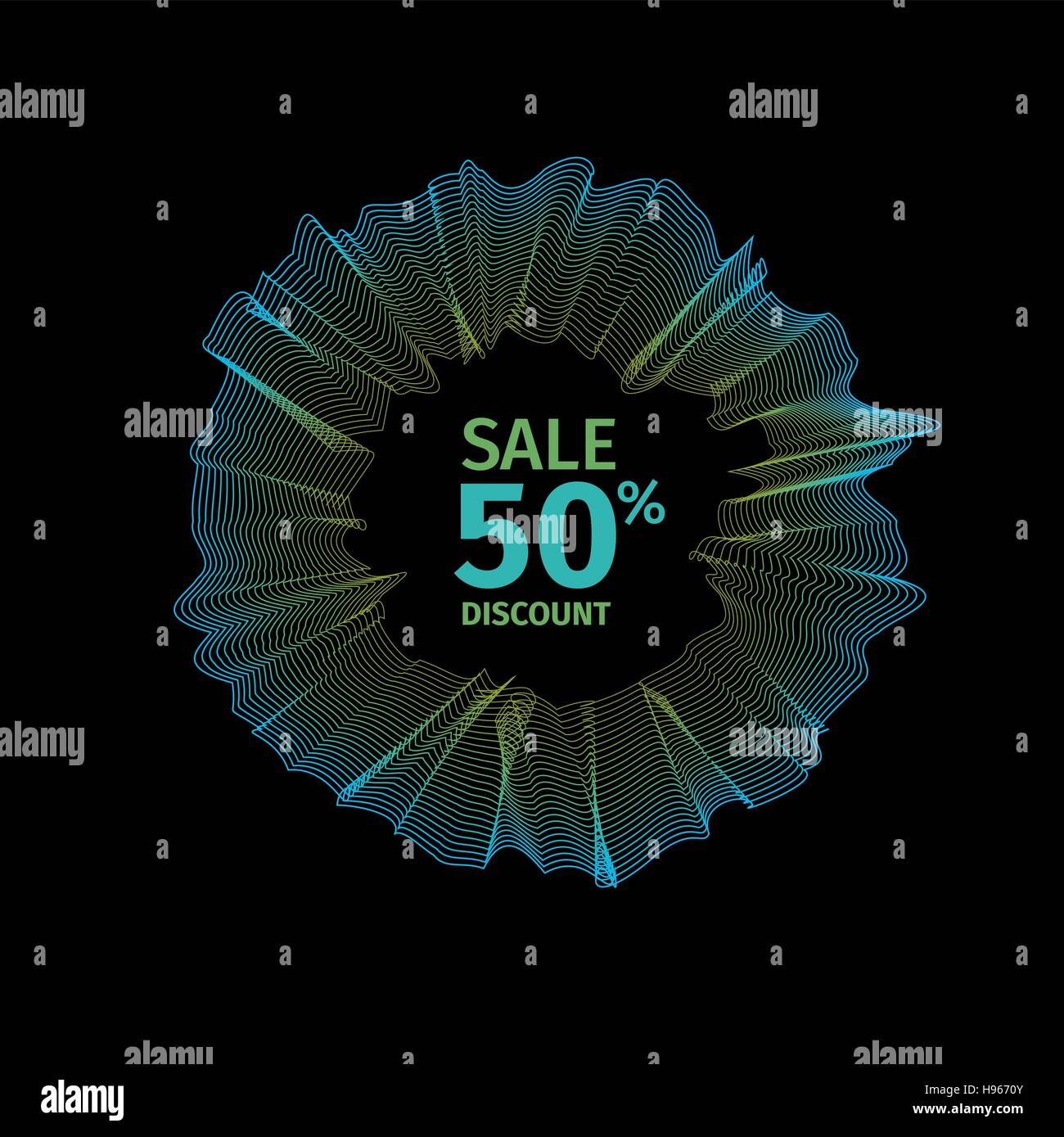 Isolated blue color abstract round shape drapery logo. Shop sale sign ...