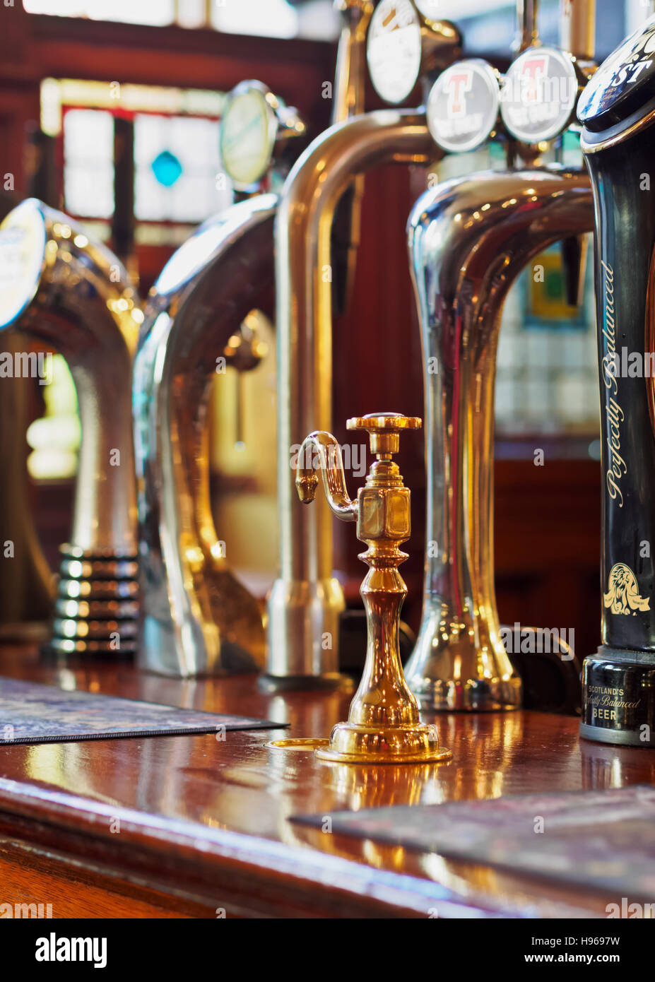 UK, Scotland, Lothian, Edinburgh, Interior view of the Bennets Bar ...
