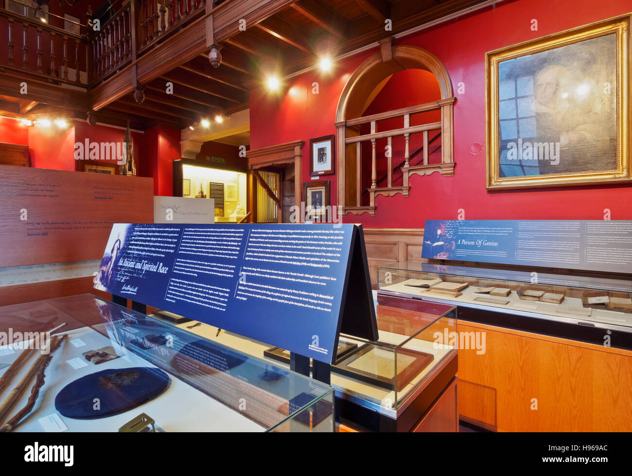 UK, Scotland, Lothian, Edinburgh, Interior view of the Writers’ Museum ...