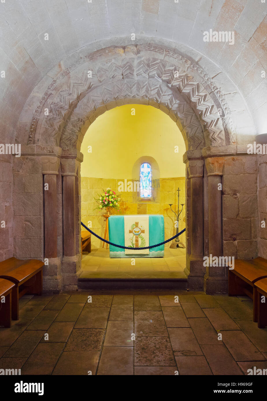 UK, Scotland, Lothian, Edinburgh, Edinburgh Castle, Interior view of ...