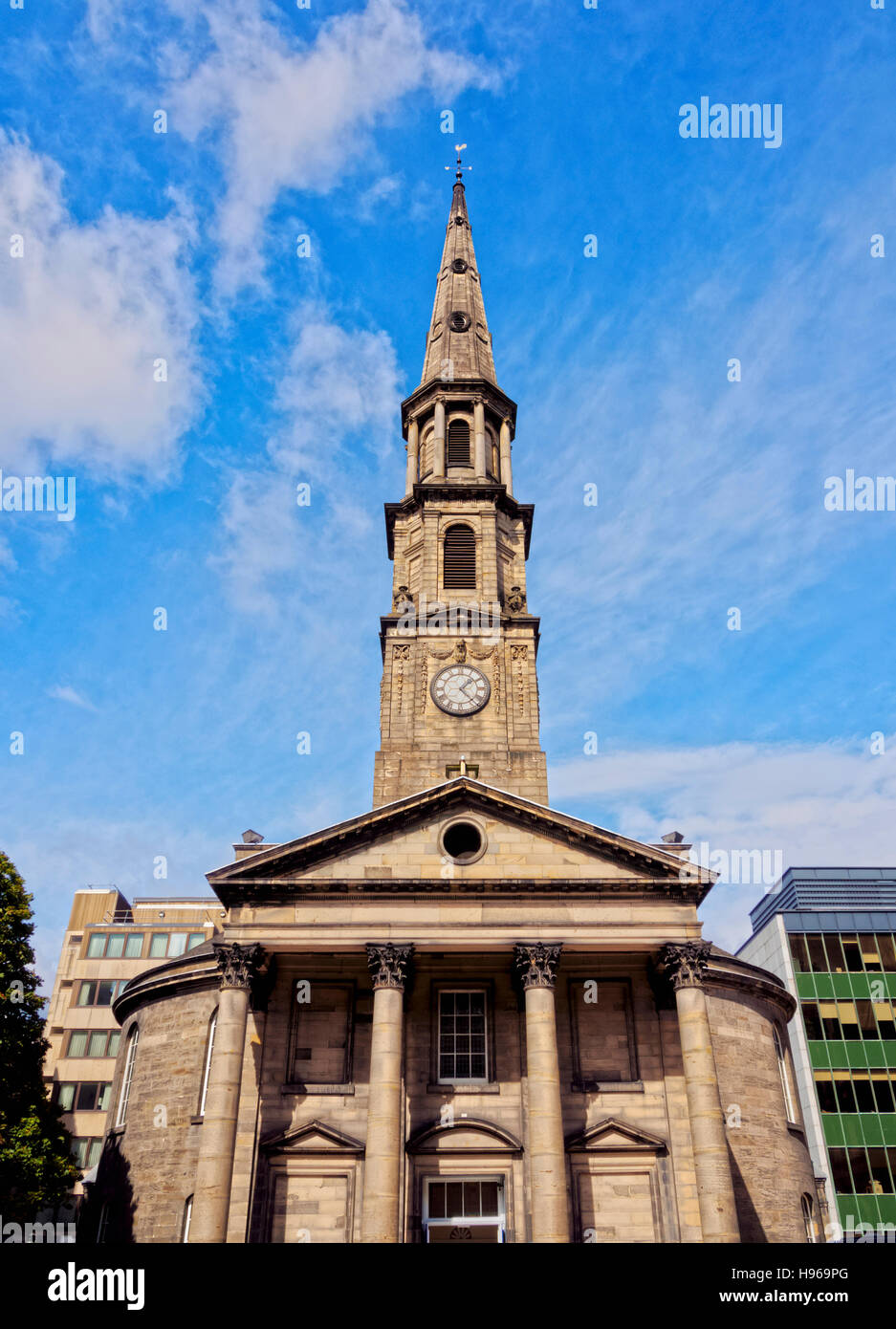 UK, Scotland, Edinburgh, New Town, George Street, View of the St Andrew ...