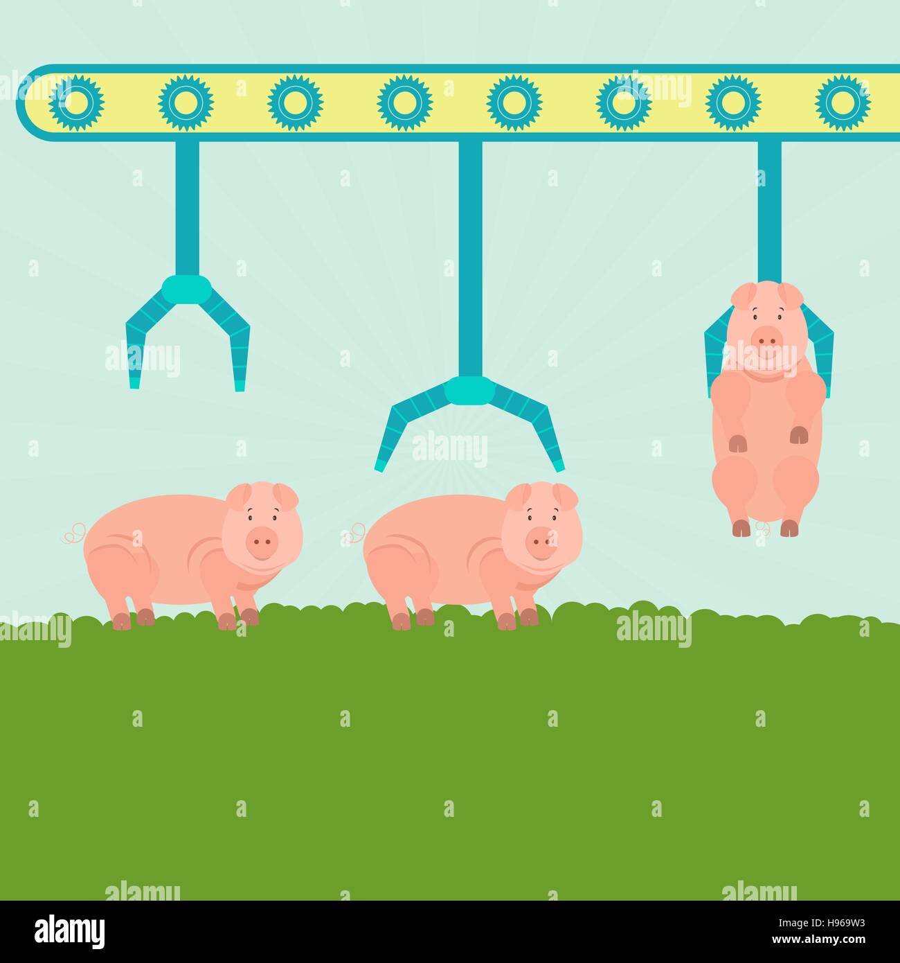 Pig farming industrial Stock Vector Images - Alamy