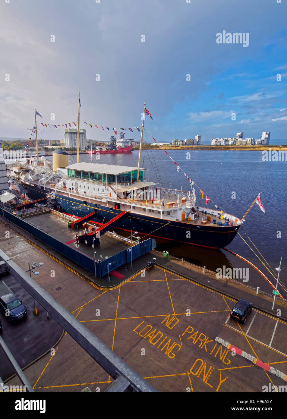 UK, Scotland, Lothian, Edinburgh, Leith, Ocean Terminal, View of the ...