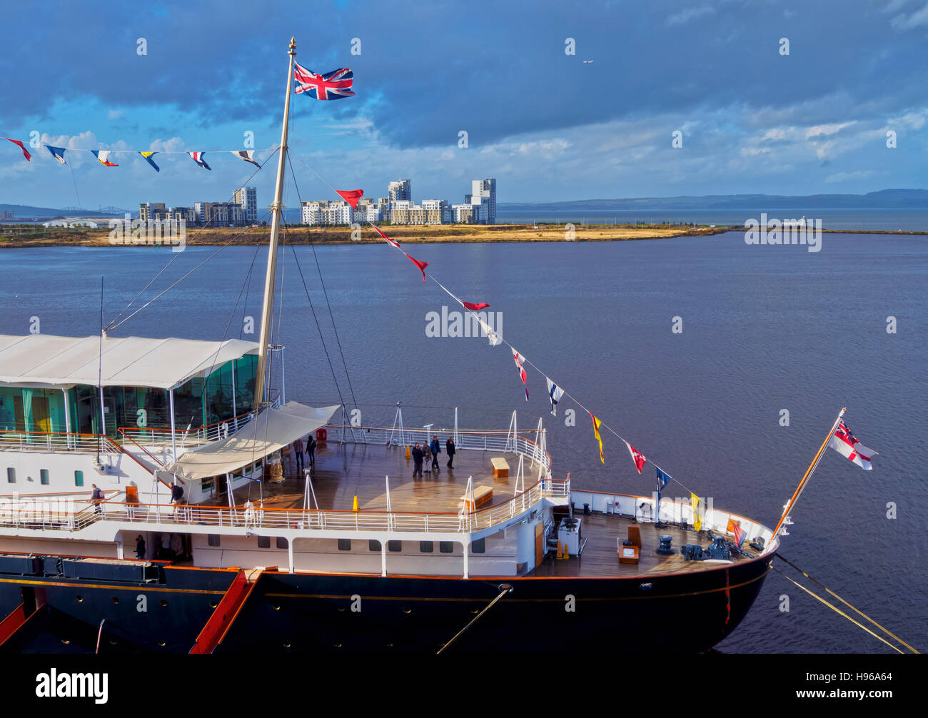 UK, Scotland, Lothian, Edinburgh, Leith, Ocean Terminal, View of the ...