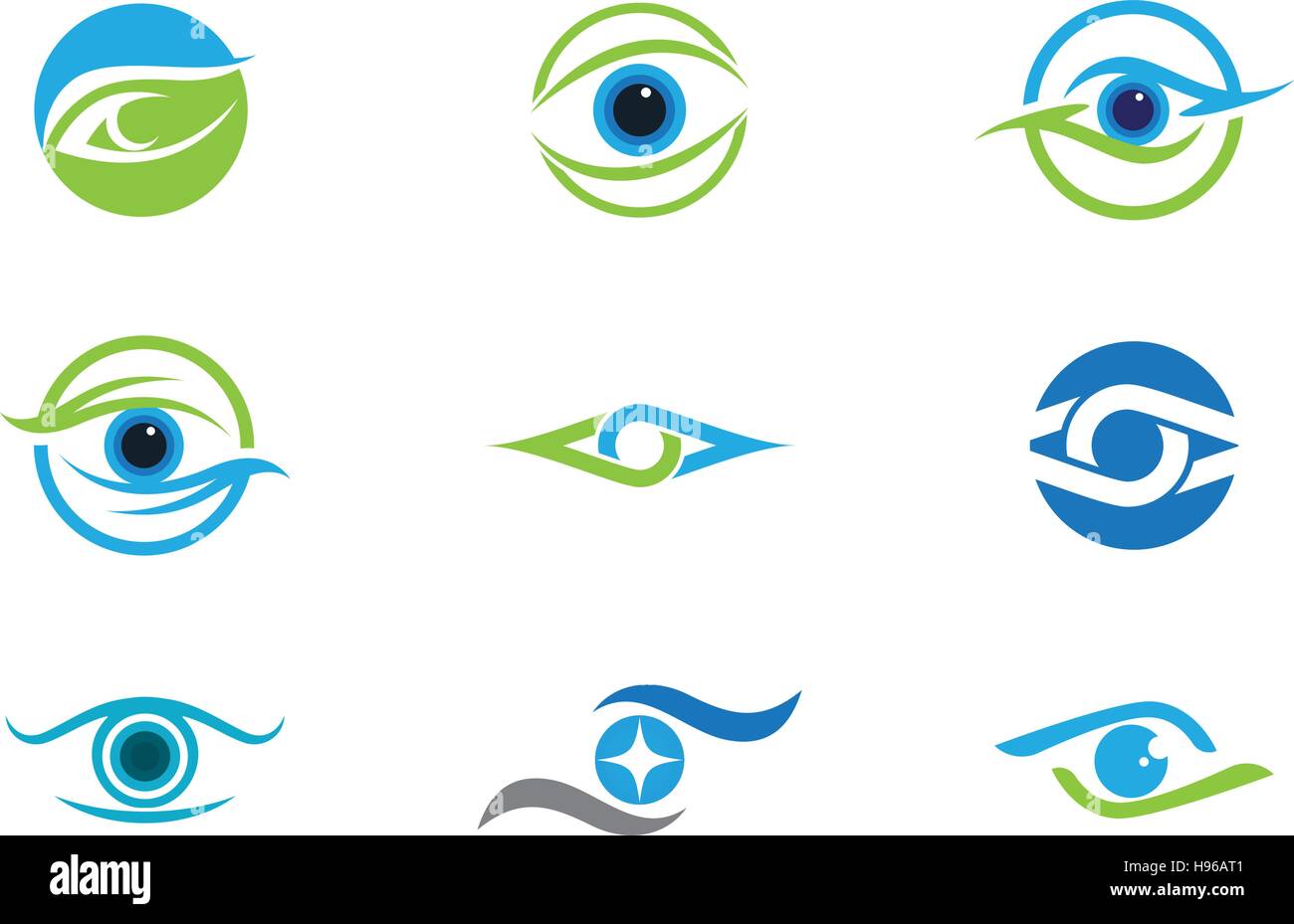Branding Identity Corporate Eye Care vector logo design Stock Vector ...