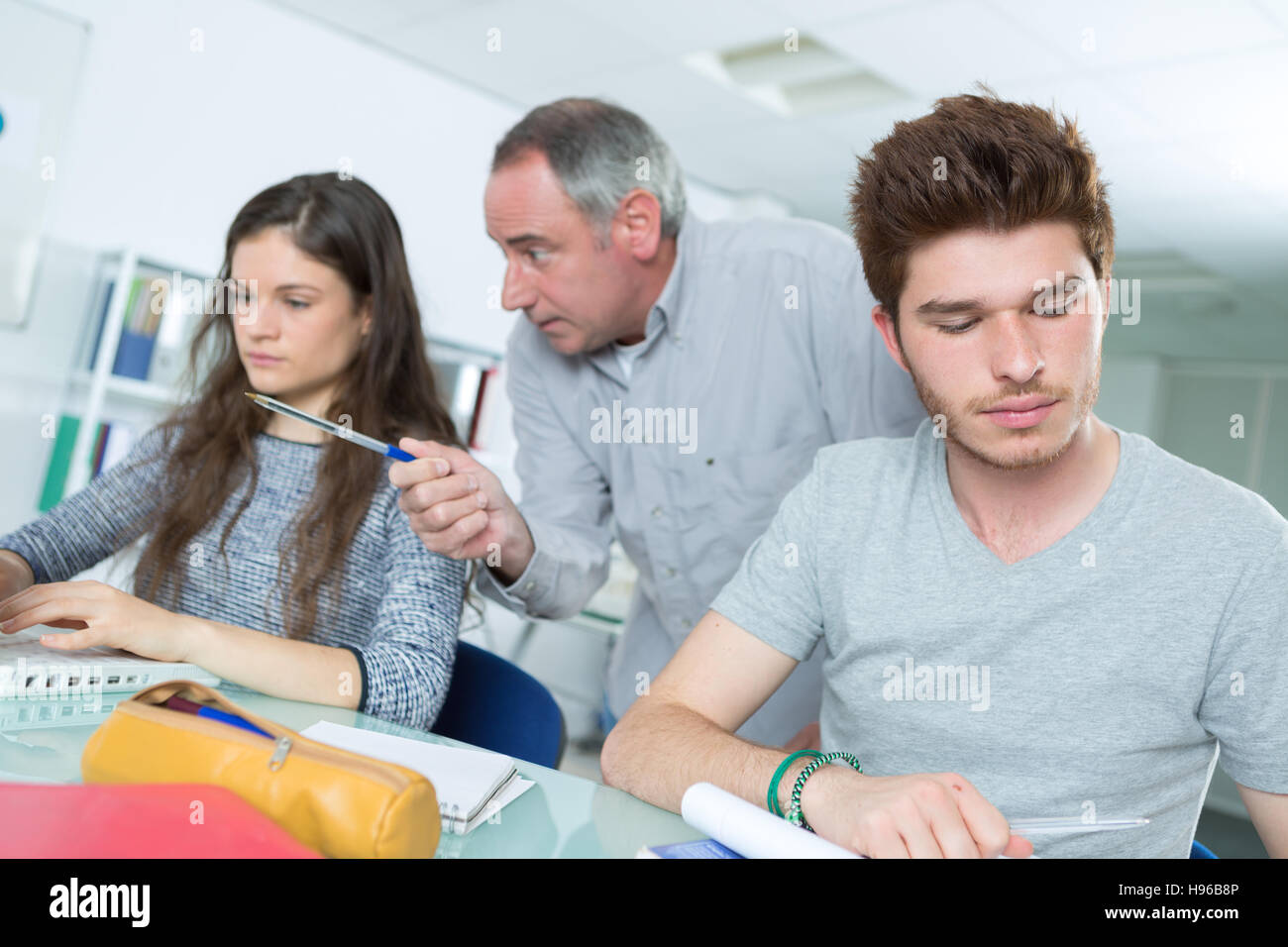 students at the informatics and programming lesson Stock Photo - Alamy