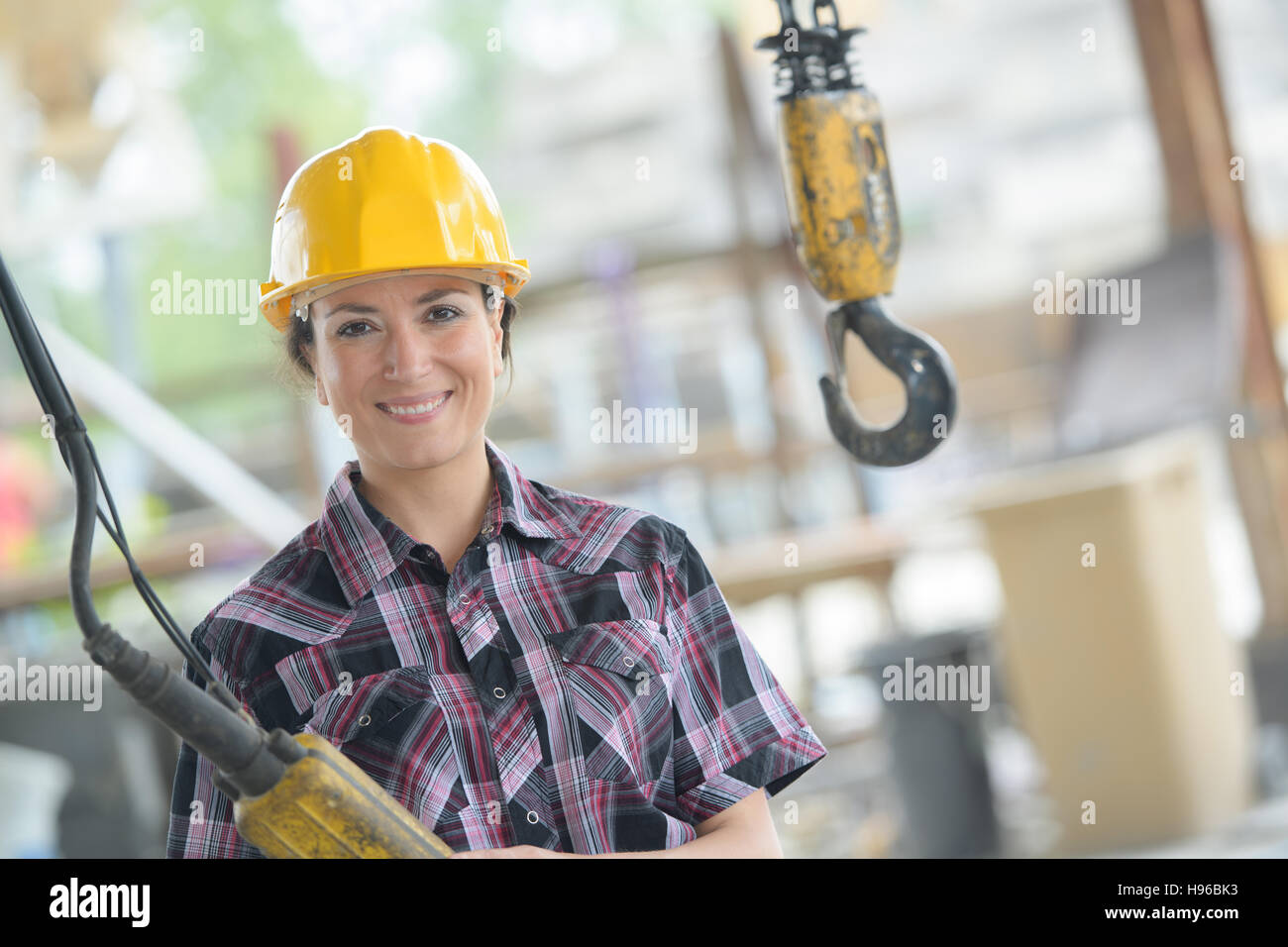 female worker at a construction site Stock Photo - Alamy