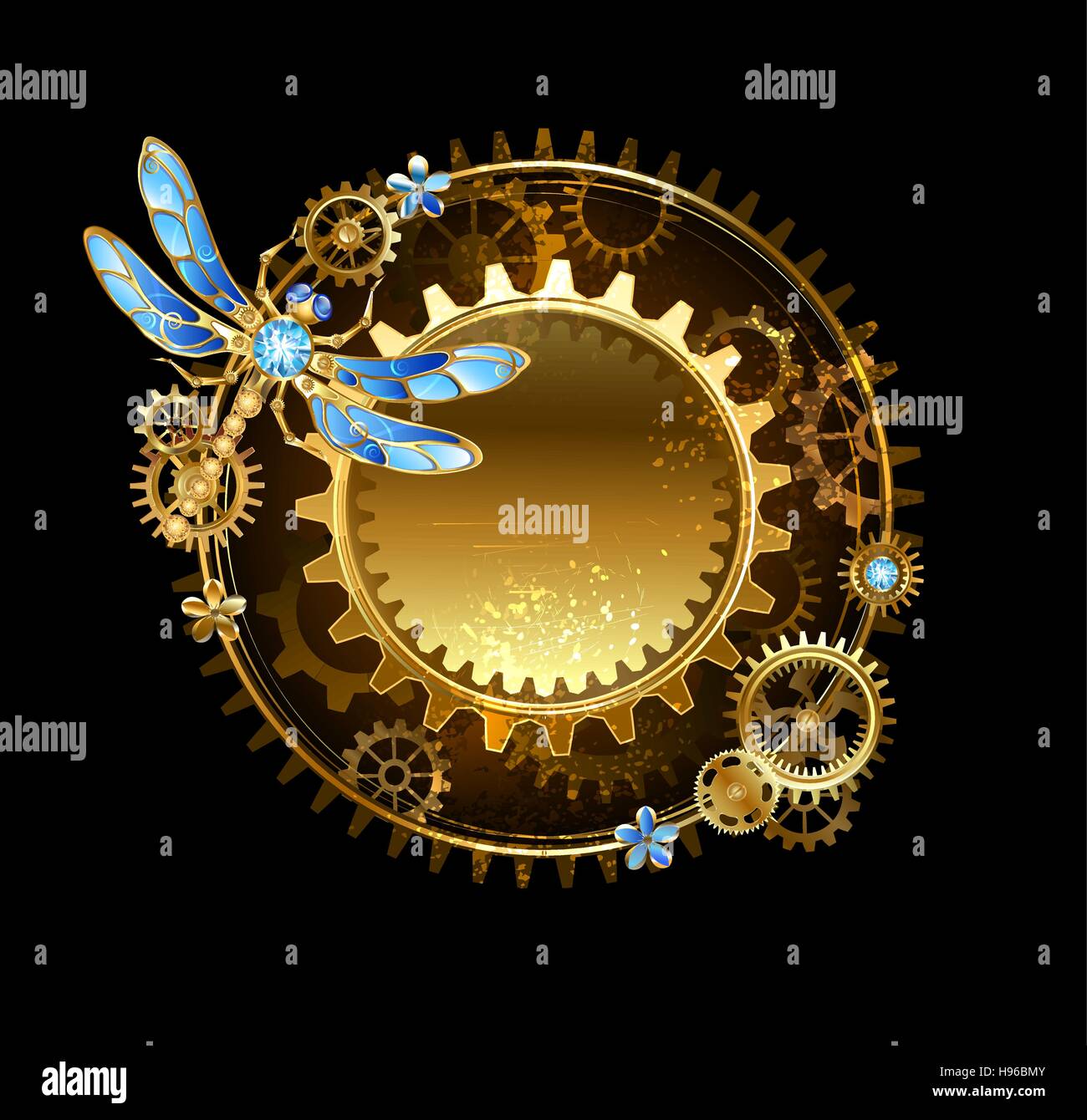 Mechanical Dragonfly Art