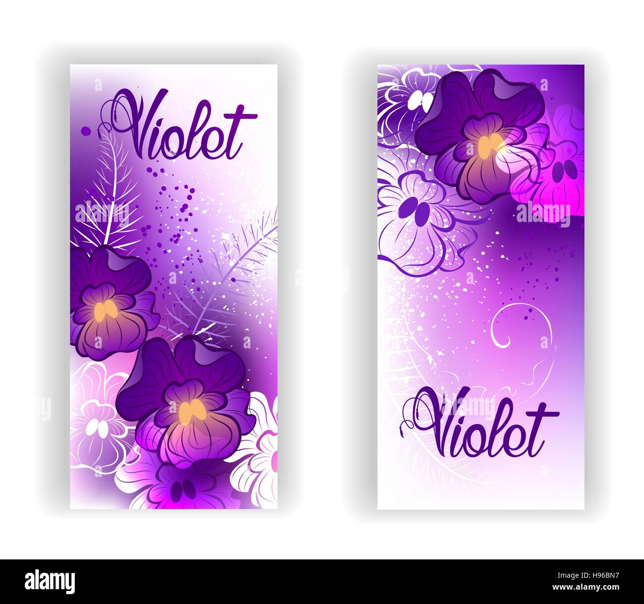 Two color violets Stock Vector Images - Alamy
