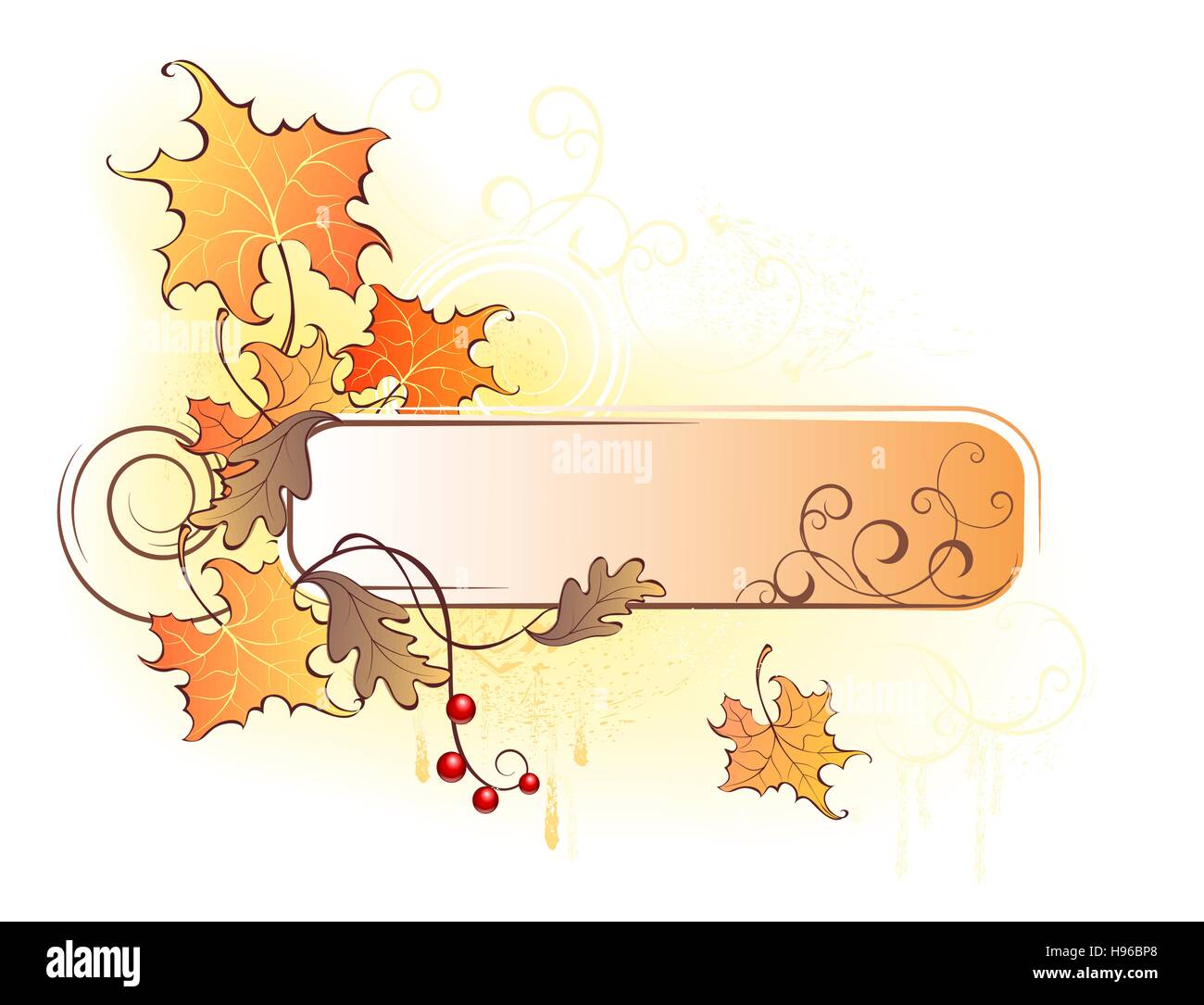 Yellow leaves autumn fall Stock Vector Images - Alamy