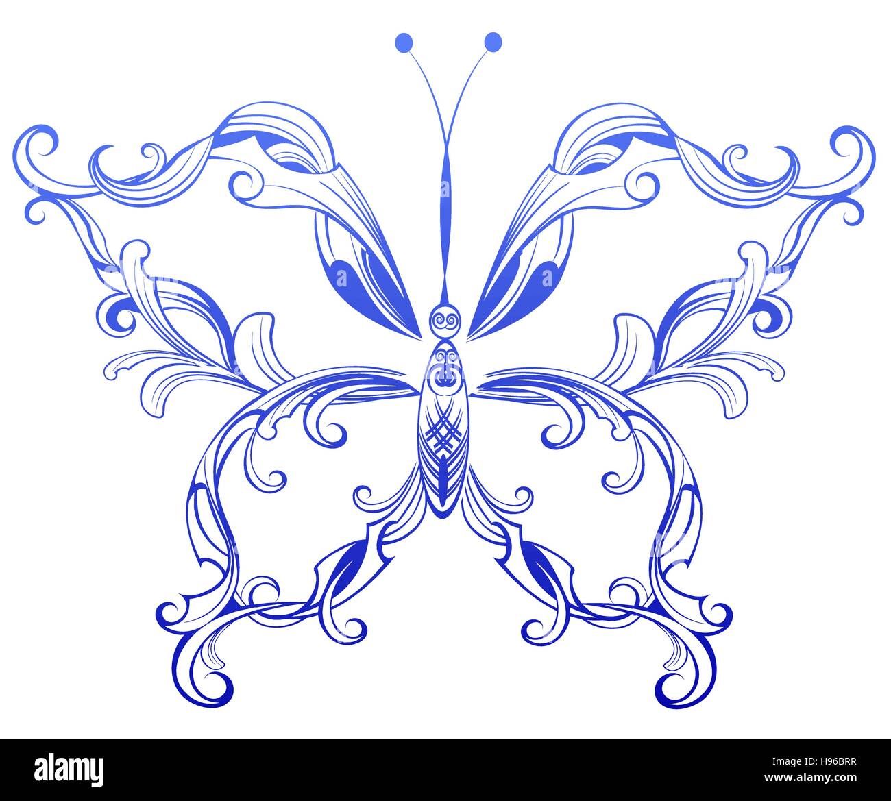 Delicate wings butterfly on Stock Vector Images - Alamy