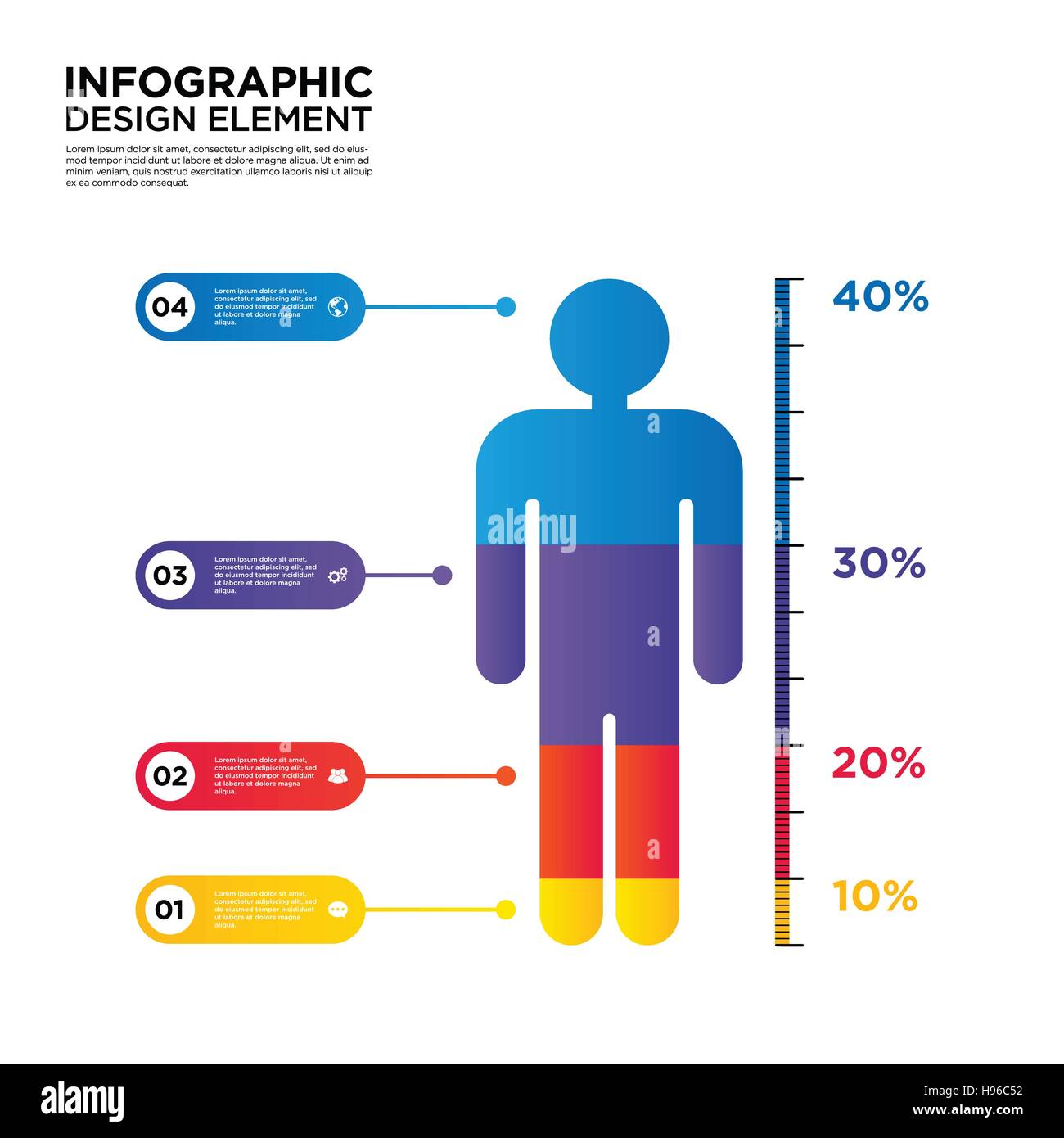 Infographic business report template layout design element vector ...